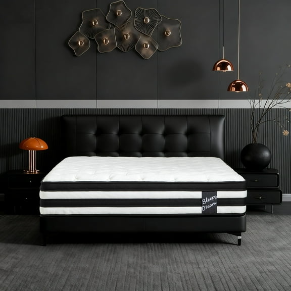 LIKIMIO Full Size Mattress Medium Firm, USA Made, 12 Inch Hybrid ...