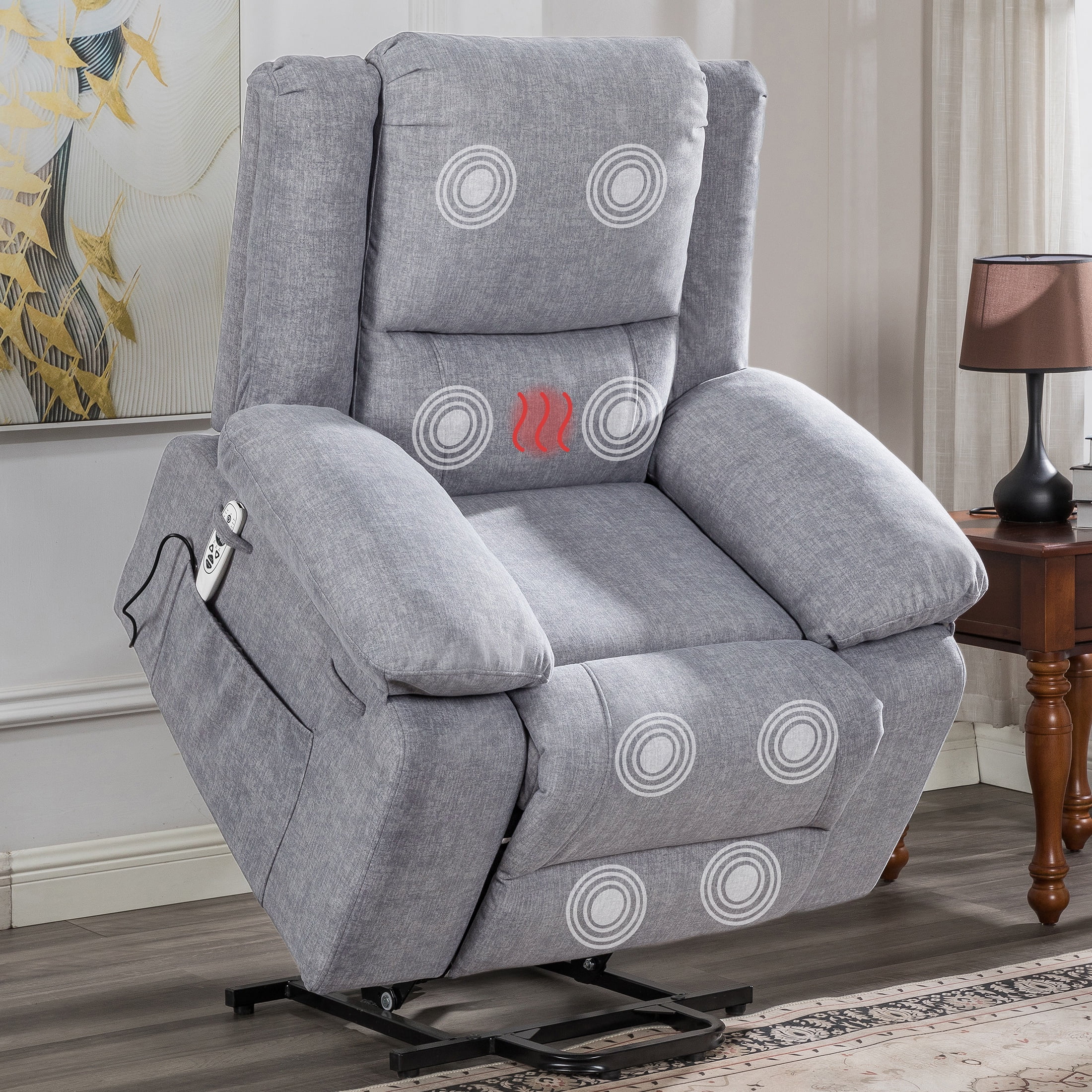 HSUNNS Lift Recliner Chair With Massage, Electric Power Recliners with ...
