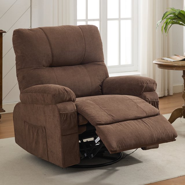 HSUNNS Manual Swivel Rocker Recliner Chair, 360-Degree Rotating Swing ...