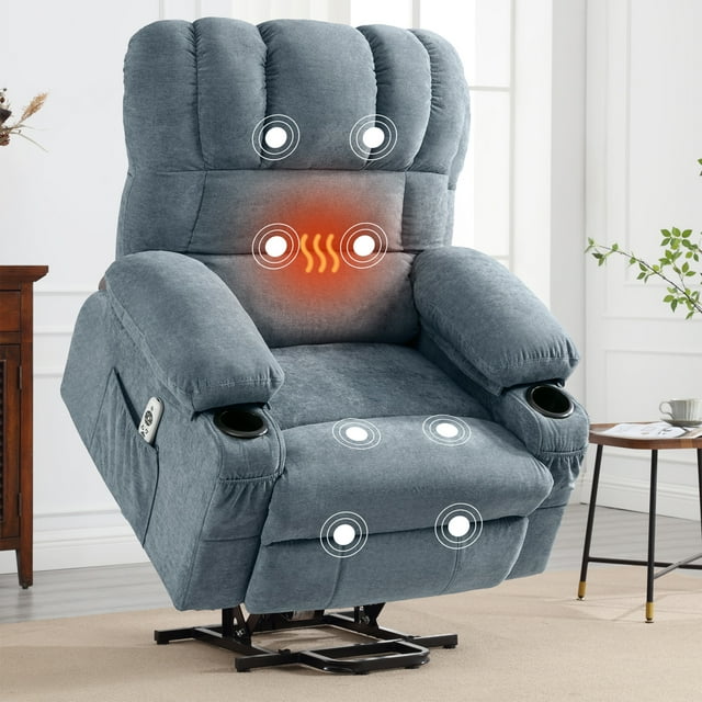 HSUNNS Power Lift Recliner for Elderly with Heat, Massage, USB Port ...
