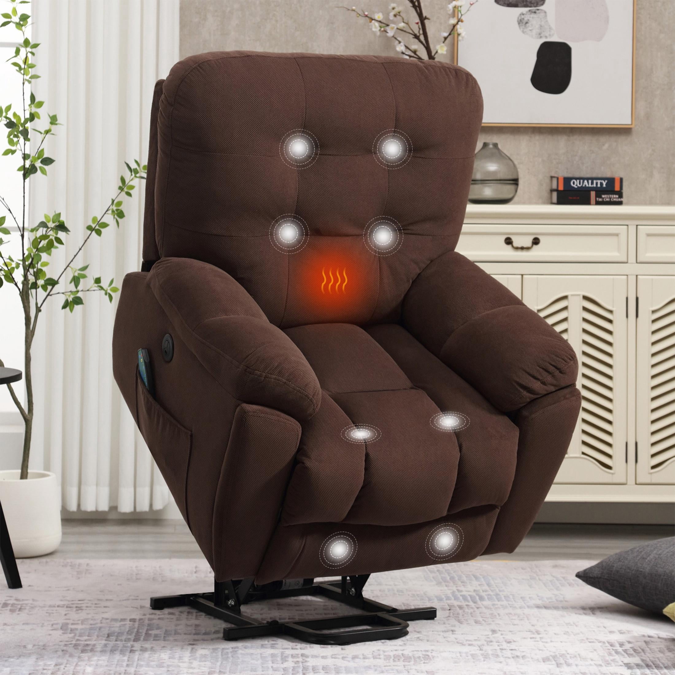 HSUNNS Power Lift Recliner Chair, Modern Recliners with Heat and ...