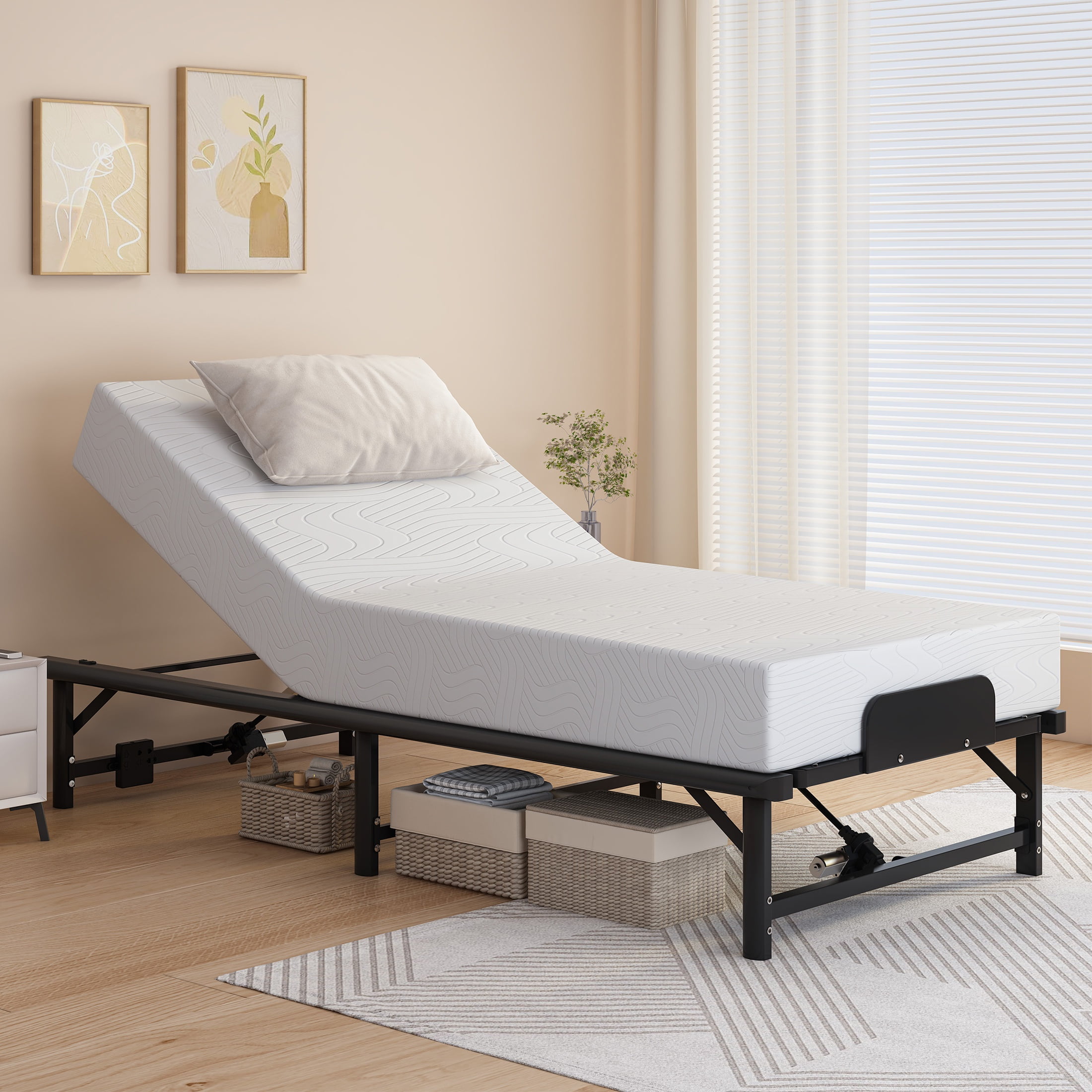HSUNNS Twin XL Adjustable Bed Frame, Zero Gravity Electric Adjustable ...