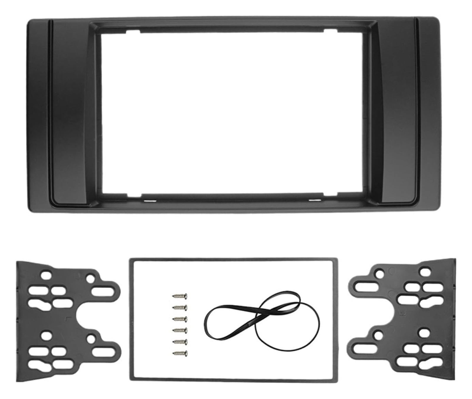 HSUTMEZ Single DIN Car Frame, Double 2 Din Fascia, CD DVD Stereo Player ...