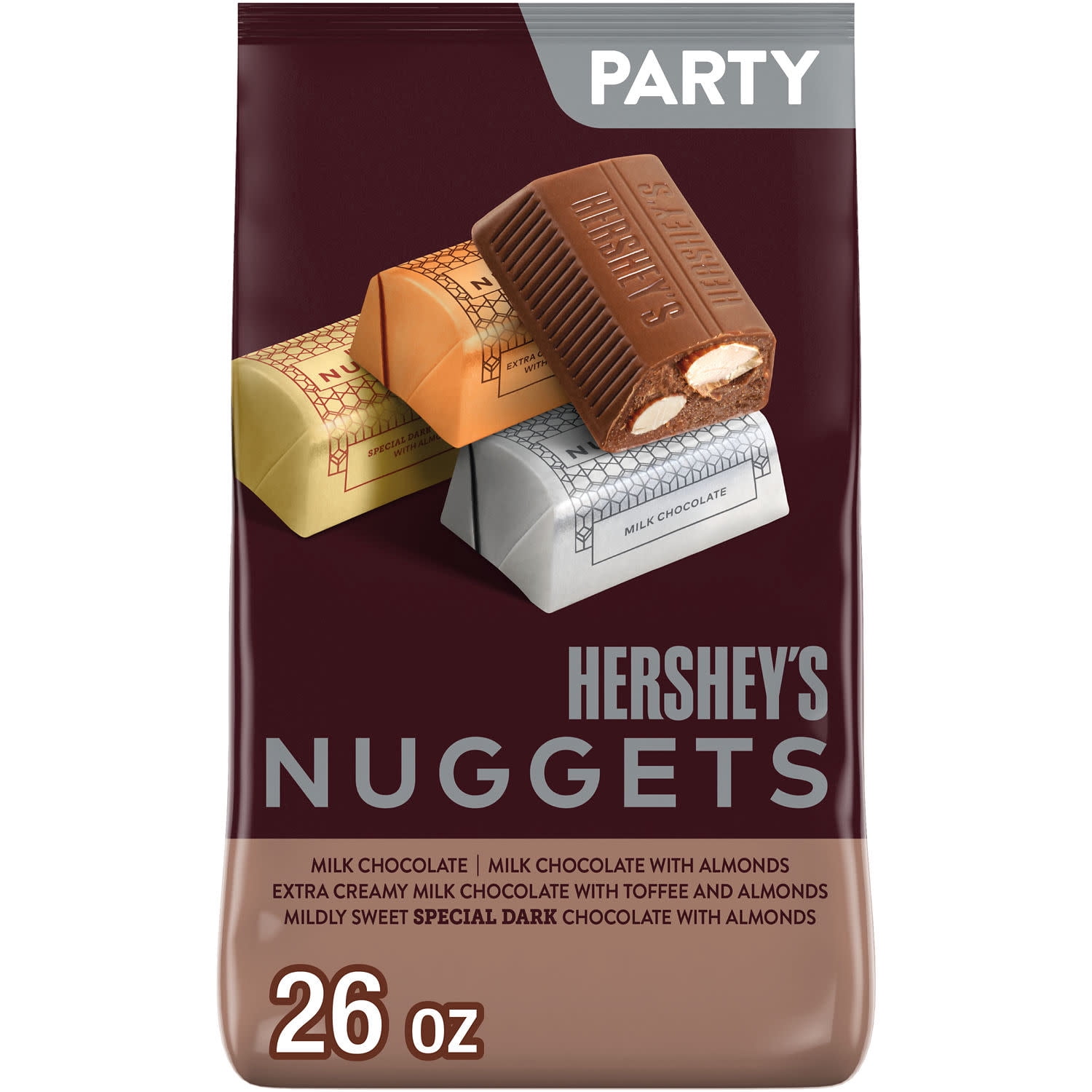 Hershey's Nuggets Assorted Chocolate Mother's Day Candy, Party Pack, 26 ...
