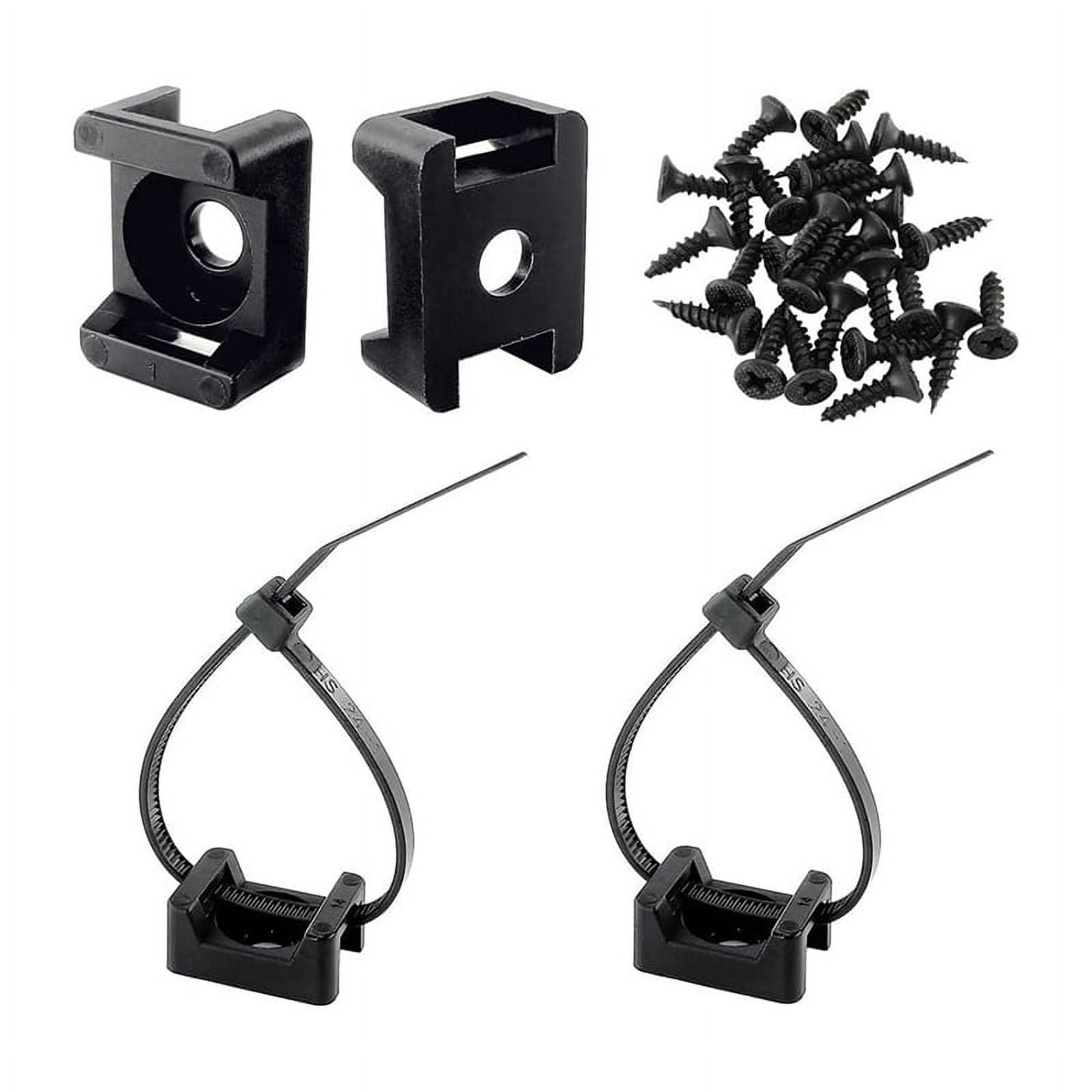 HSaddle Type Cable Zip Tie Mounts Base Kit with Screw Hole,Set Strong 6 ...
