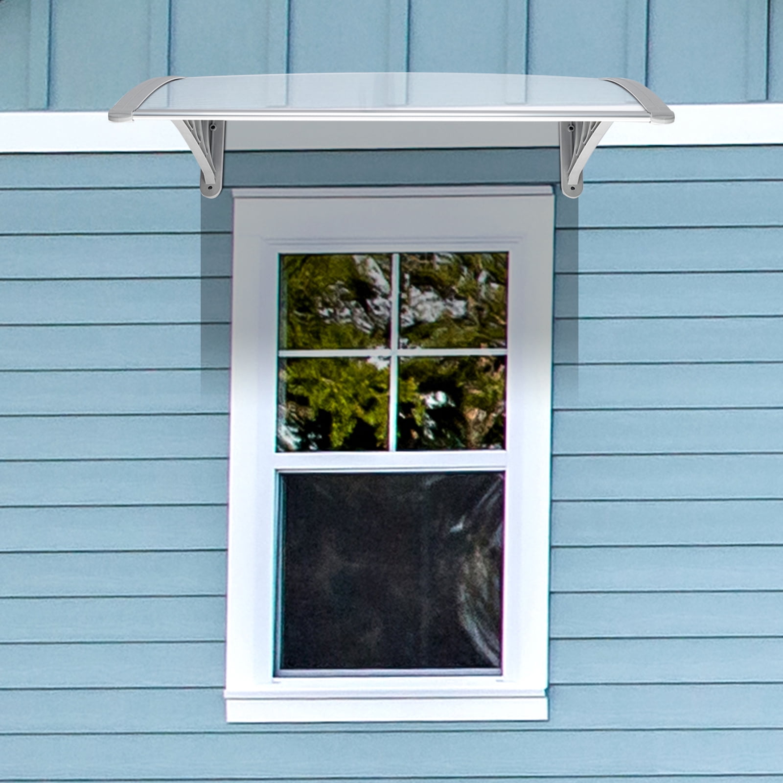 HT-100 x 96cm Household Application Door & Window Rain Cover Eaves Gray ...