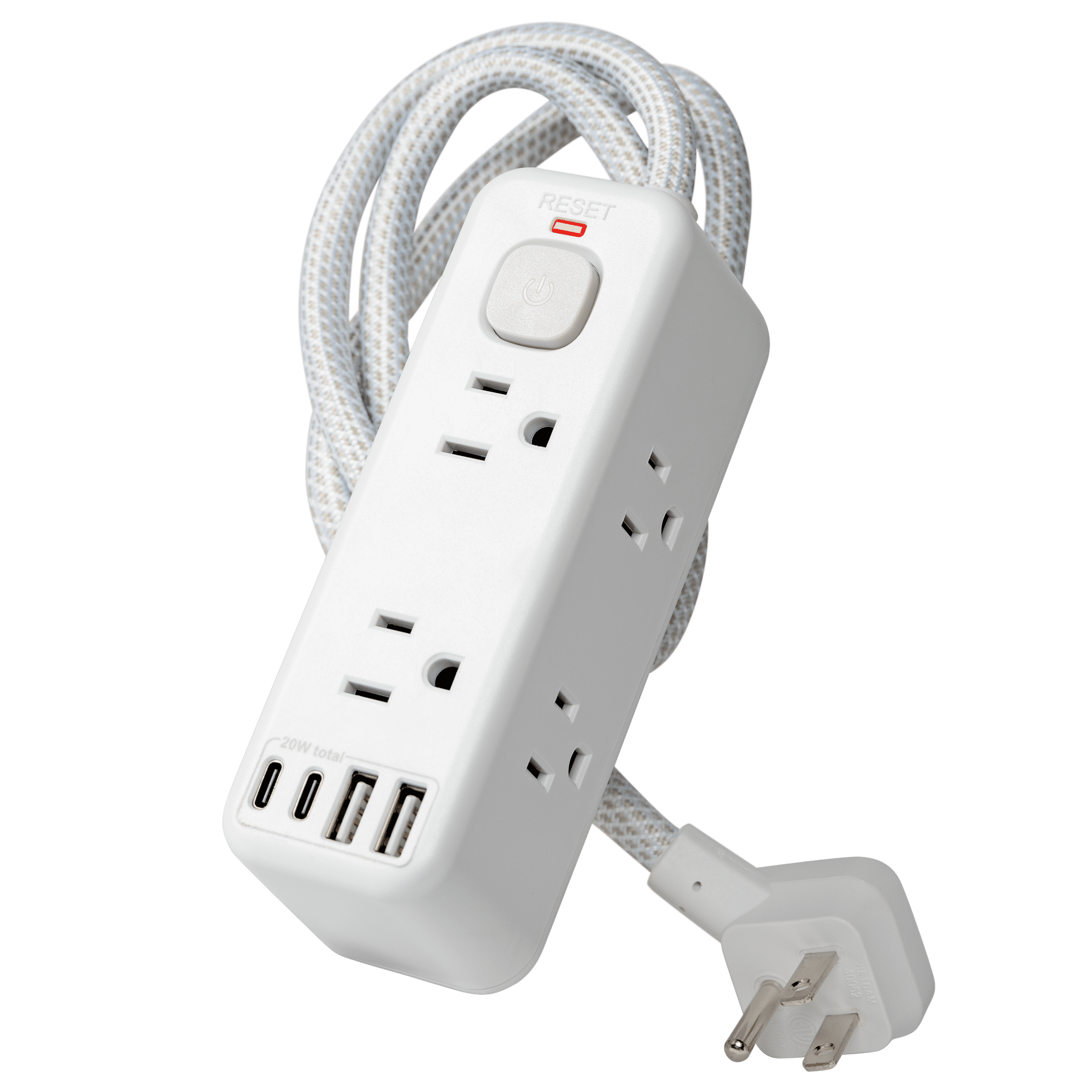 Hyper Tough Surge Protector Power Strip with 6 Outlets 4 USB Ports 3 ft ...