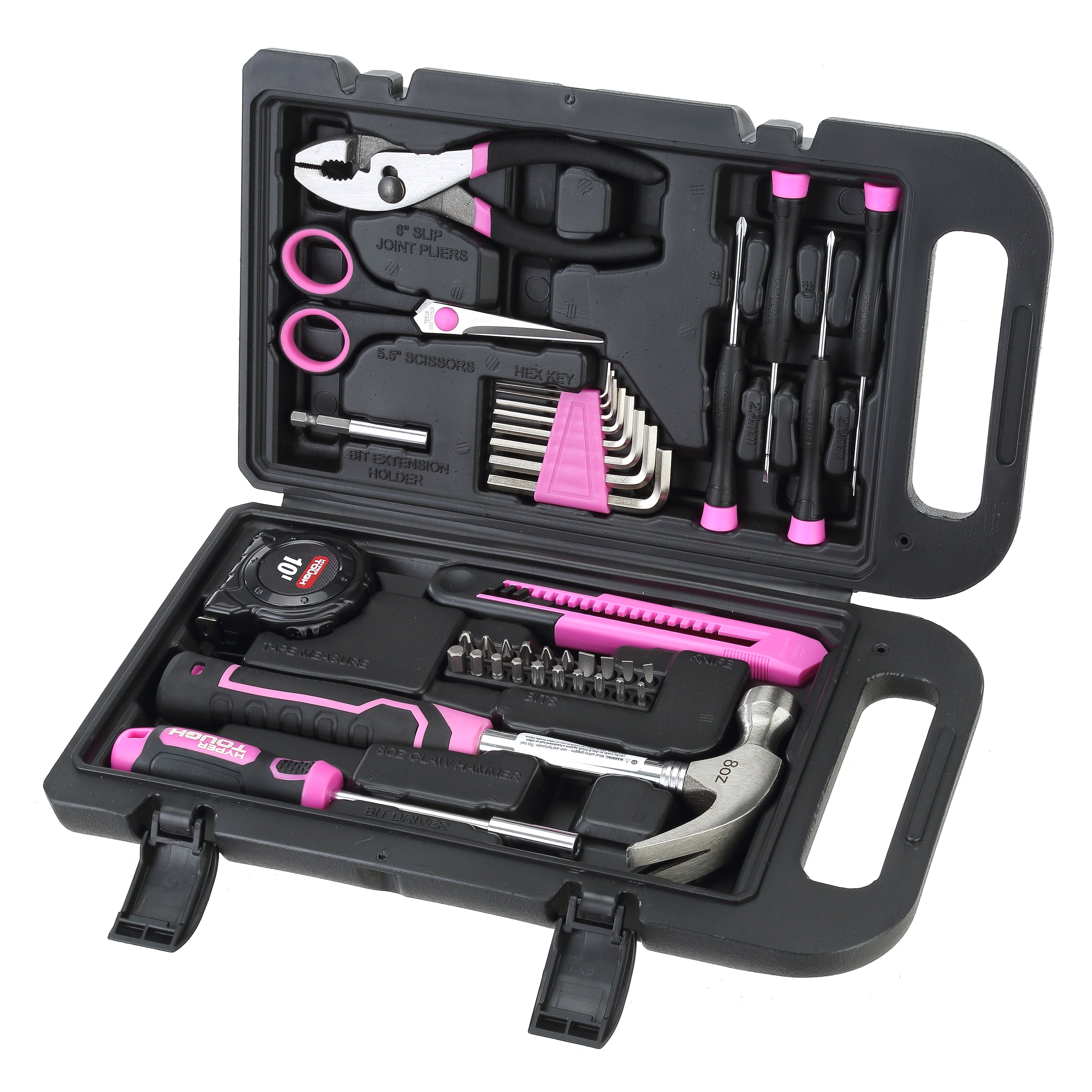 Hyper Tough Pink 40-Piece Household Tool Kit - Walmart.com
