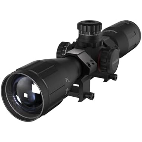 HT 4x32 AO Rifle Scope for .22LR, Red/Green Illuminated Reticle, SFP, 1 ...