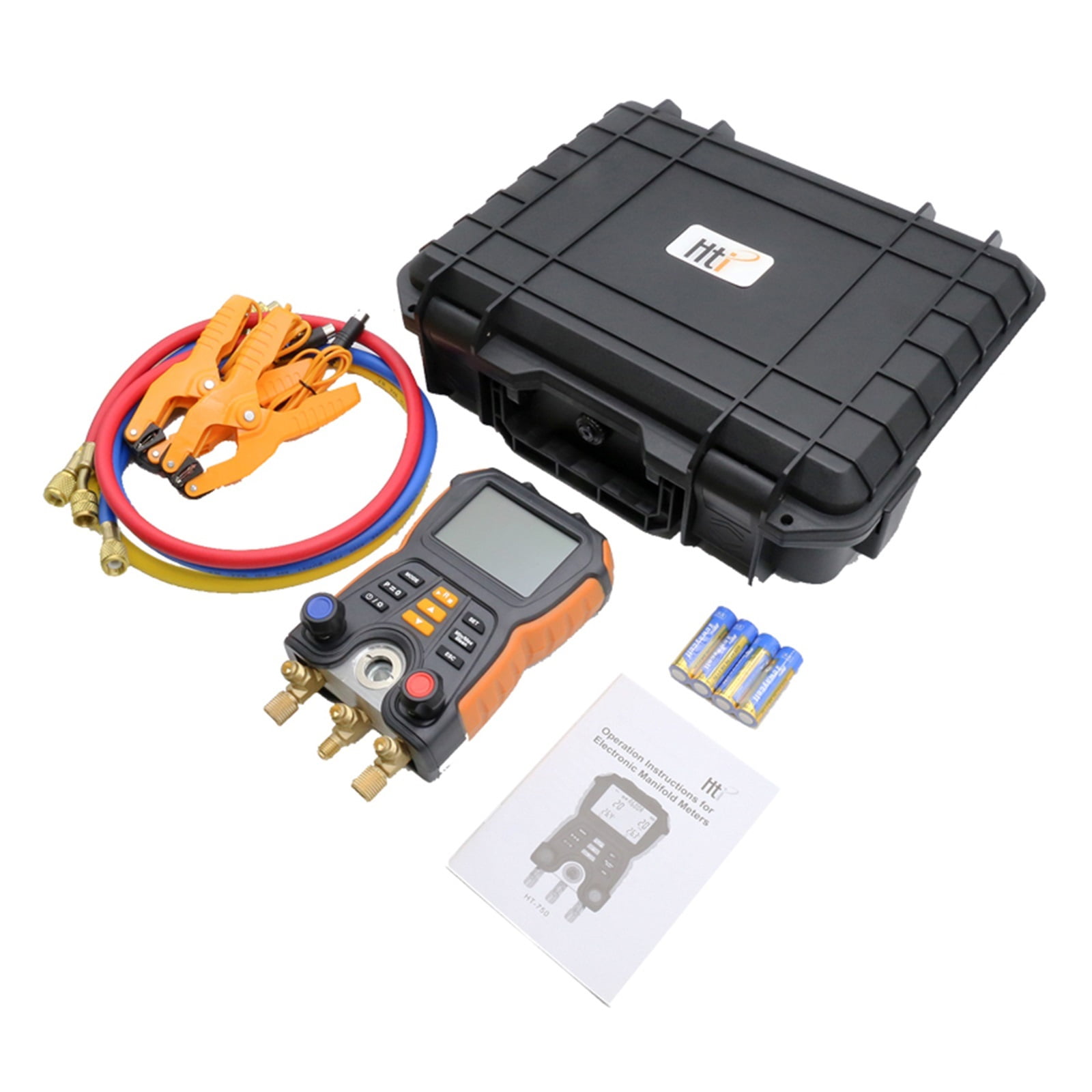 HT-750 Digital Pressure Gauge Refrigeration Vacuum Manifold Tester ...