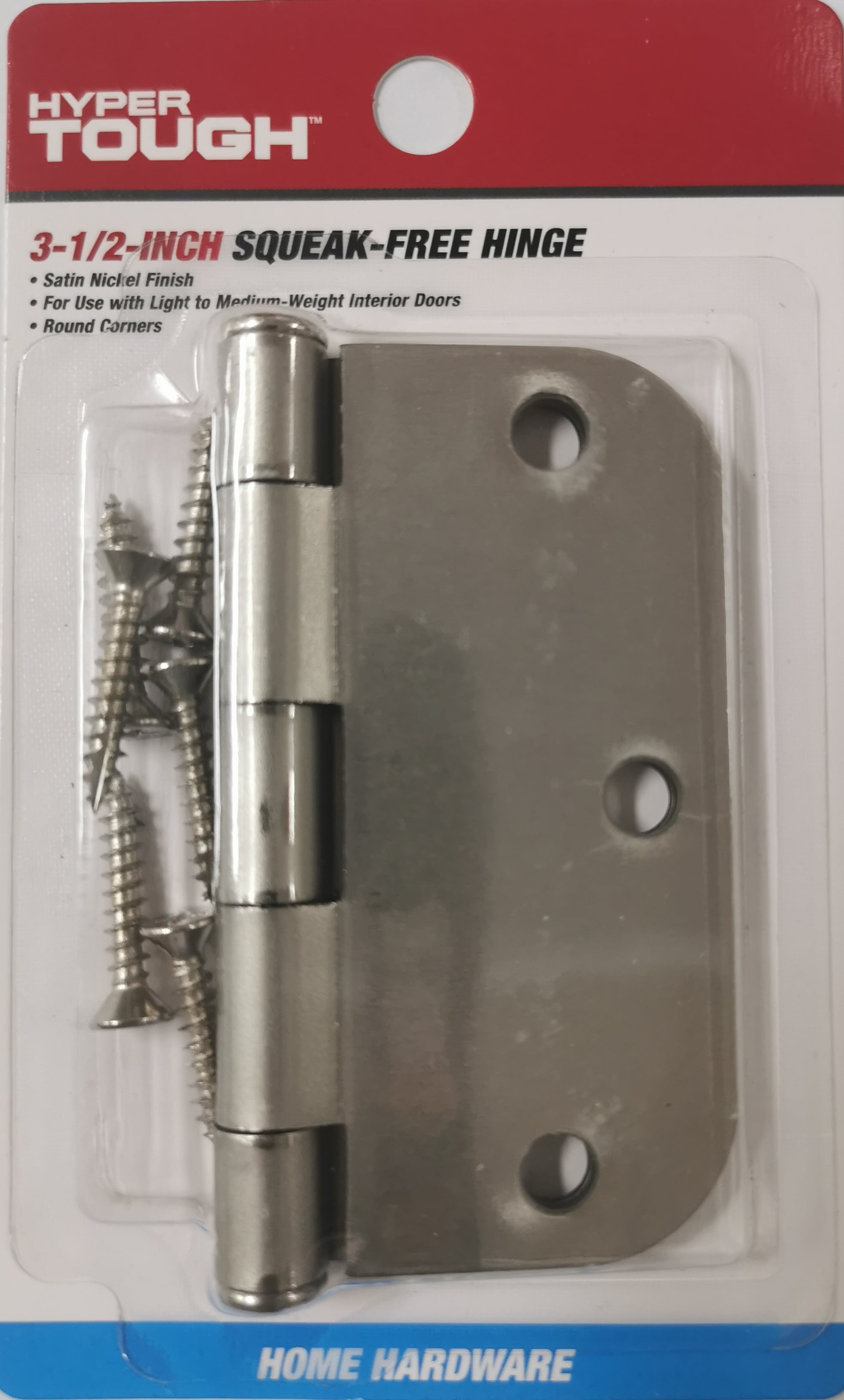 Hyper Tough 3-1/2 in. x 5/8 in. Satin Nickel Squeak-Free Door Hinge ...