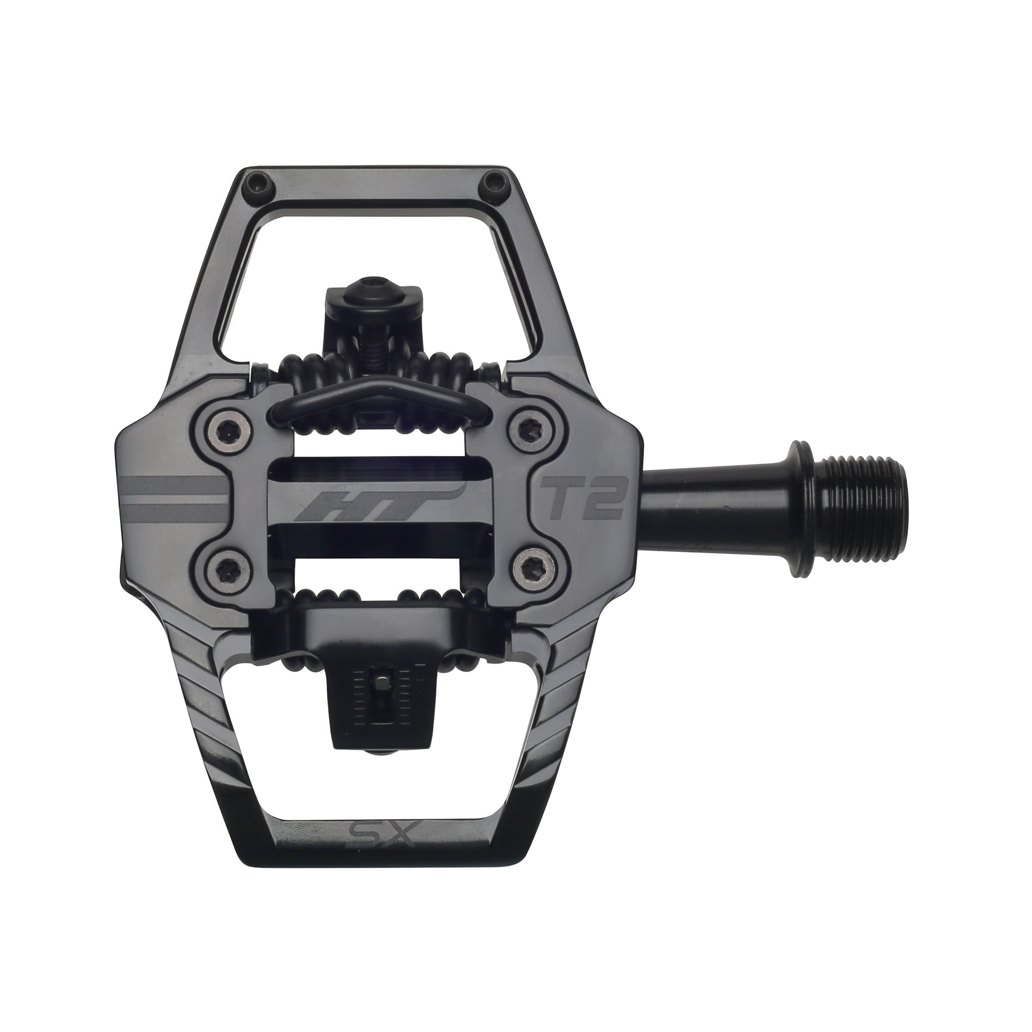 HT Pedals T2-SX Clipless Platform Pedals, CrMo - Stealth Black ...