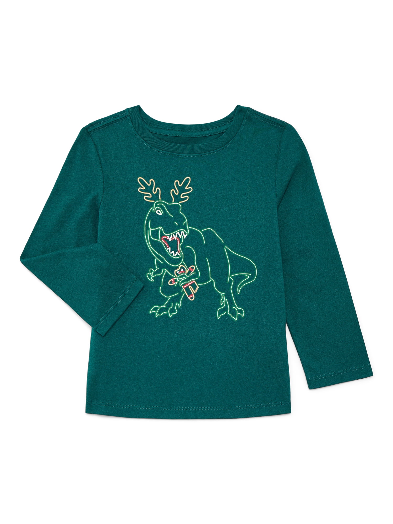 Holiday Time Toddler Boys or Girls Christmas Tee with Long Sleeves ...