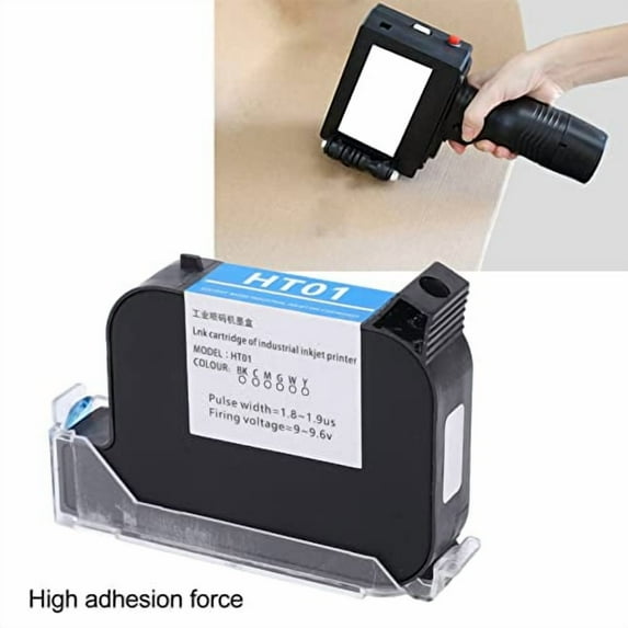 HT01 42ML Handheld Printer Ink Cartridge, Rapid Drying Inkjet Printer Cartridge Replacement 12 ...
