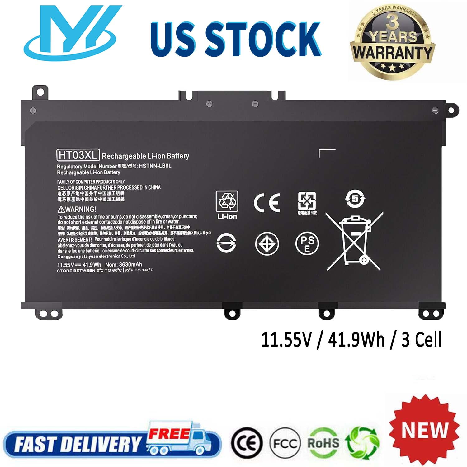 HT03XL L11119-855 Laptop Replacement Battery for HP Pavilion 14-CE 14 ...
