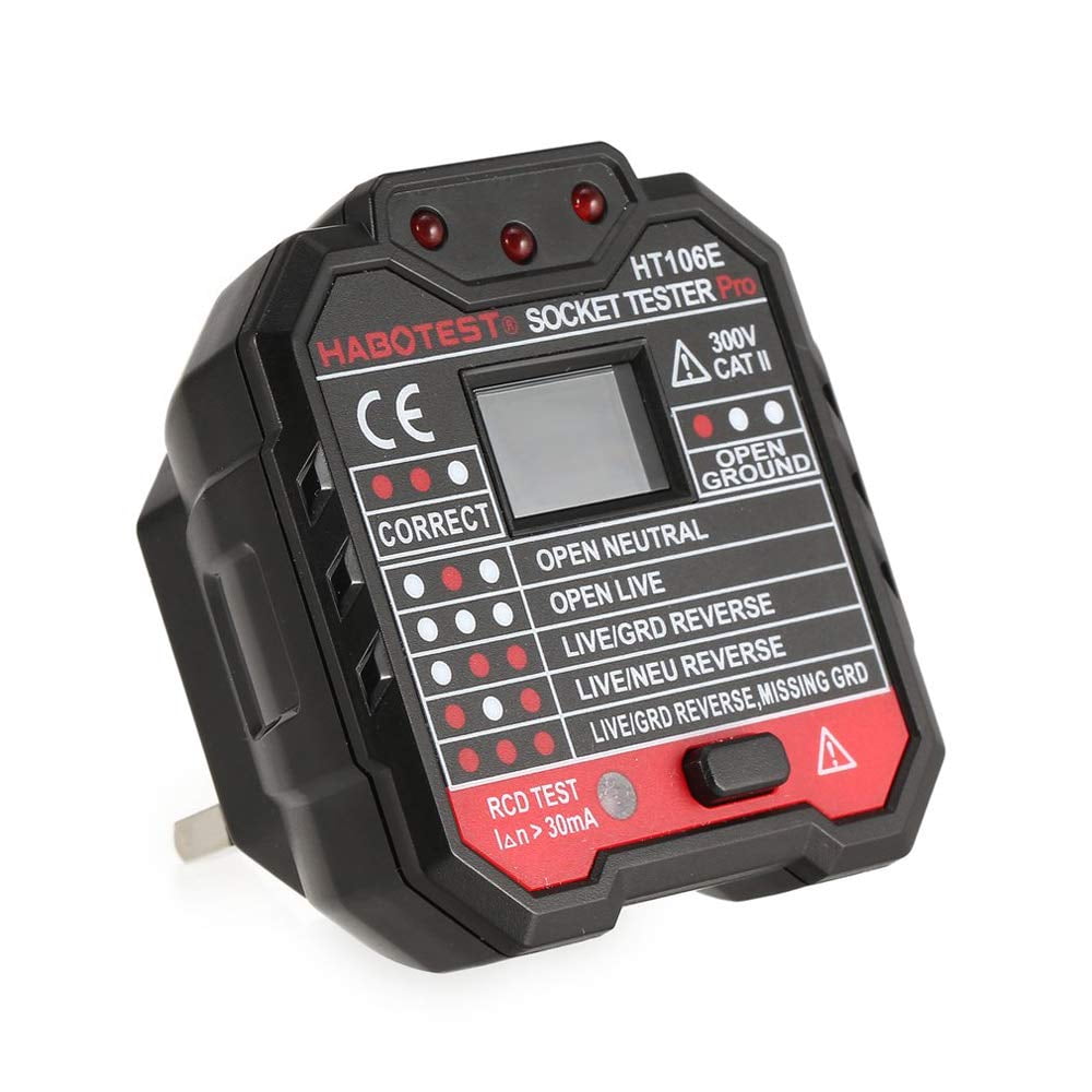 HT106E Socket Testers Voltage Test Socket Detector Ground Zero Line ...