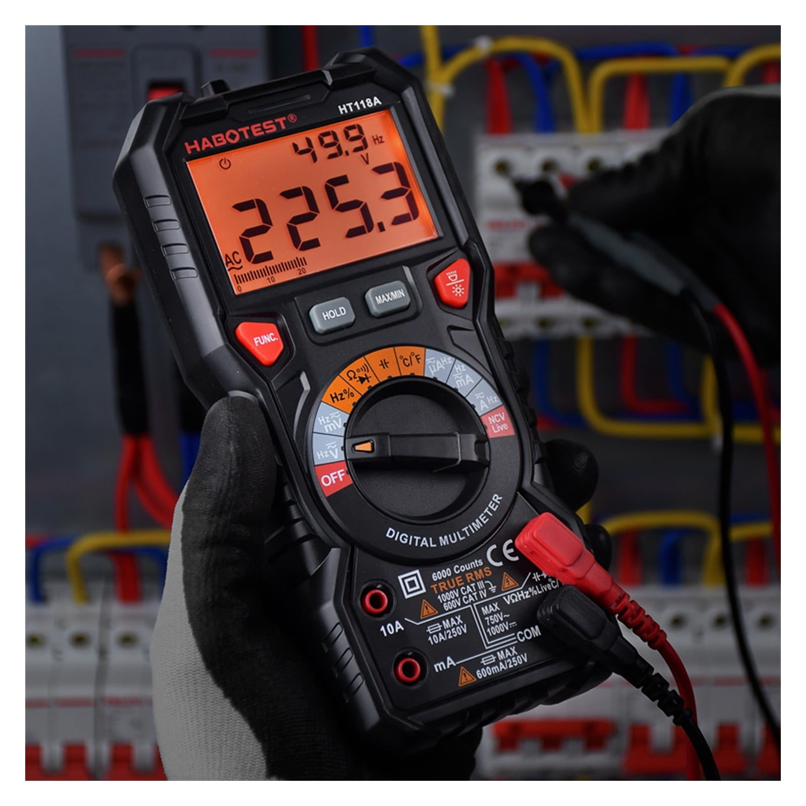 HT118 Professional High Precise 6000 Counts 1000V AC DC Digital ...