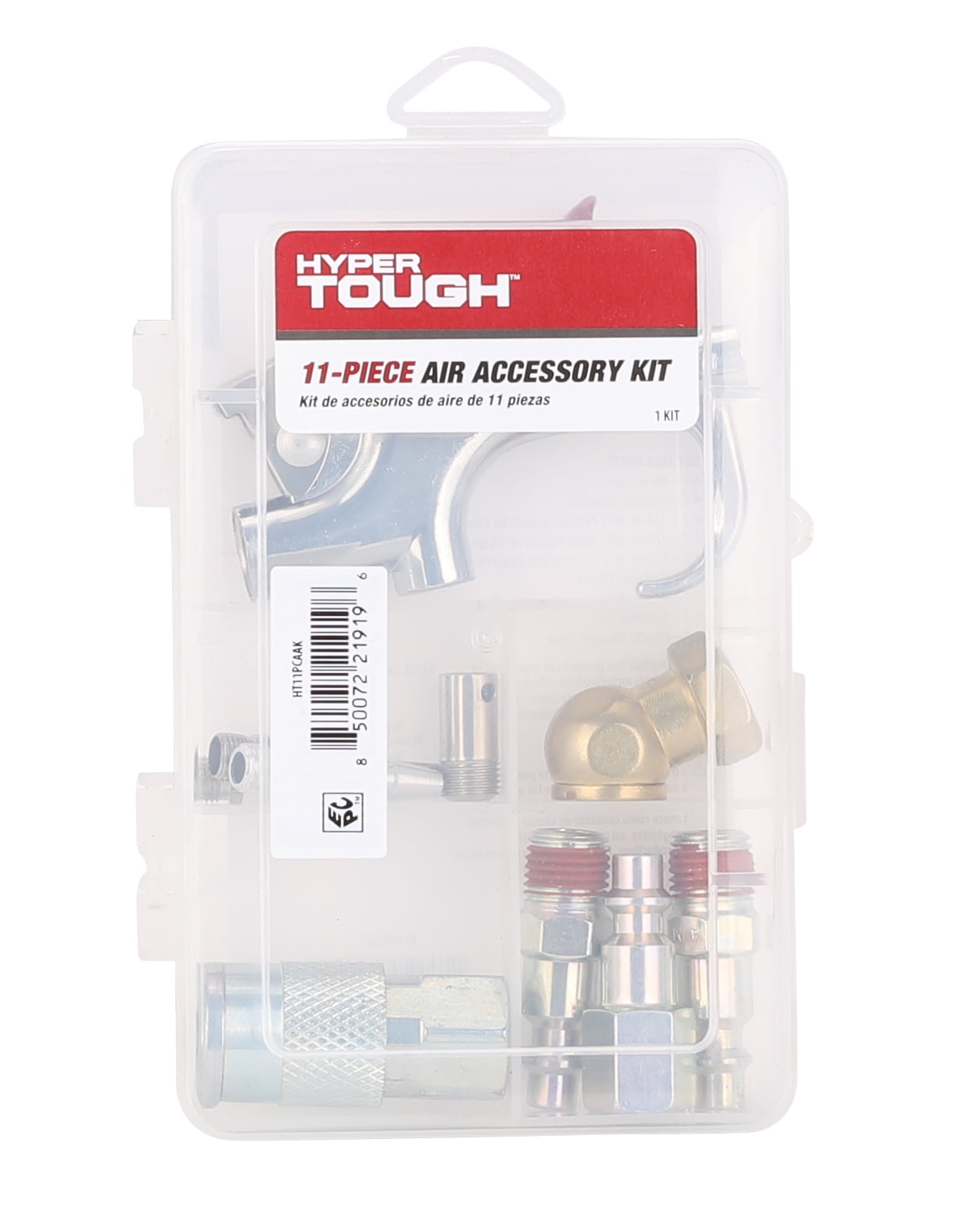 Hyper Tough 11-Piece Portable Inflation Steel Accessory Kit for Air ...