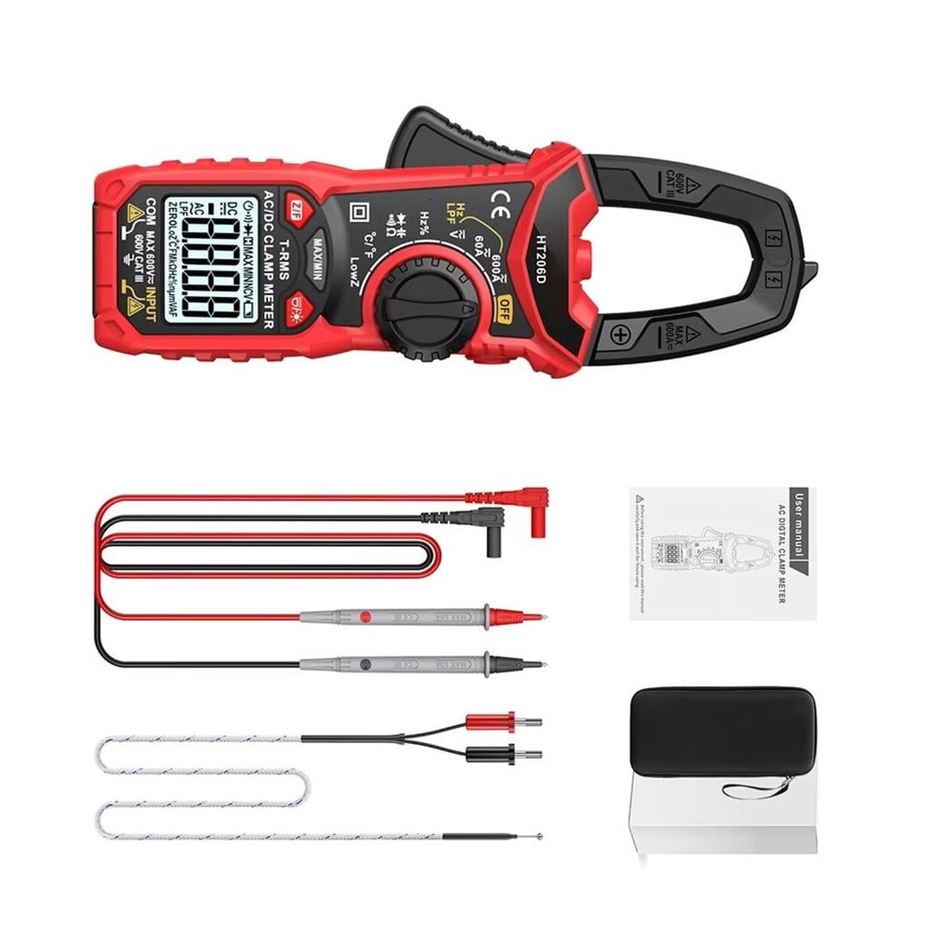 HT206D Clamp Multimeter with Auto Power Off and Double Display Storage ...