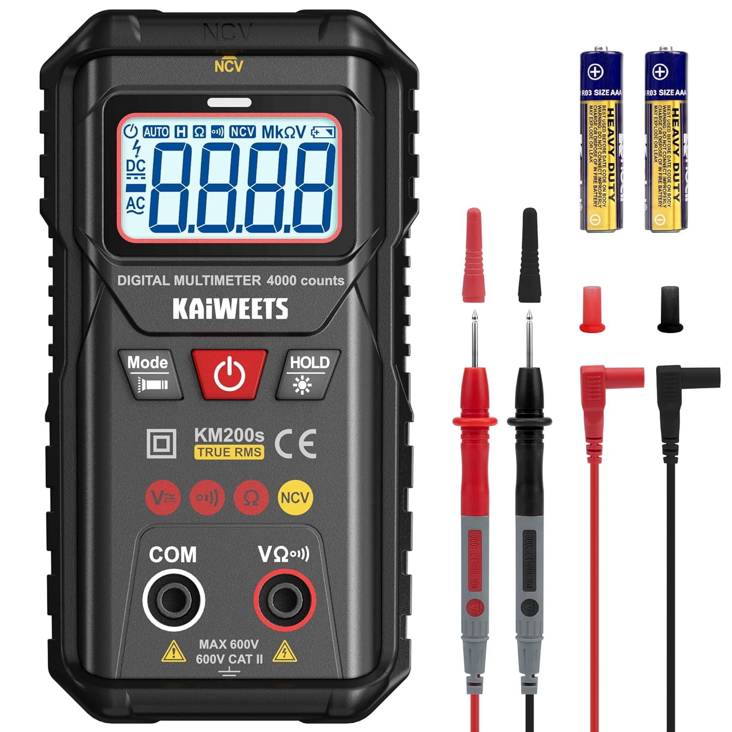 HT206D Digital Clamp Meter 6000 Counts & KM200s Auto Ranging Digital ...
