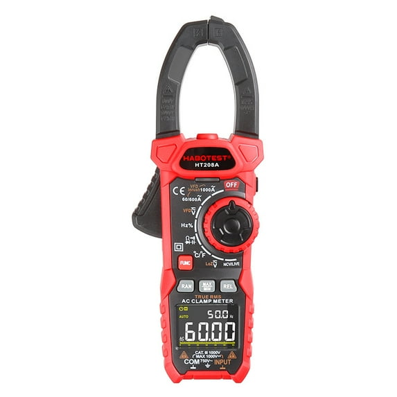 HT208 Digital Clamp Meter 1000A 1000V Multimeter AC DC True RMS ...