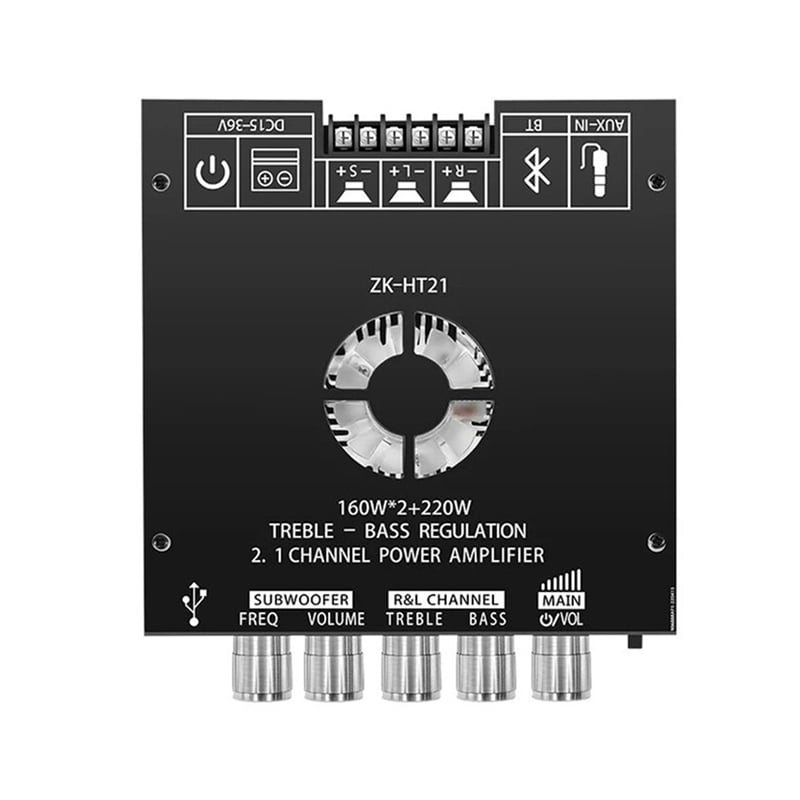 -HT21 2.1 Channel TDA7498E 160WX2+220W Bluetooth Digital Power Amplifier Module High and Low ...