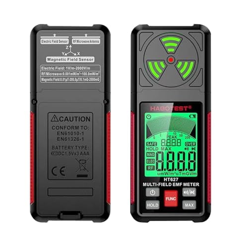 HT627 EMF Meter 3 in 1 Electromagnetic Radiation Tester Electromagnetic ...