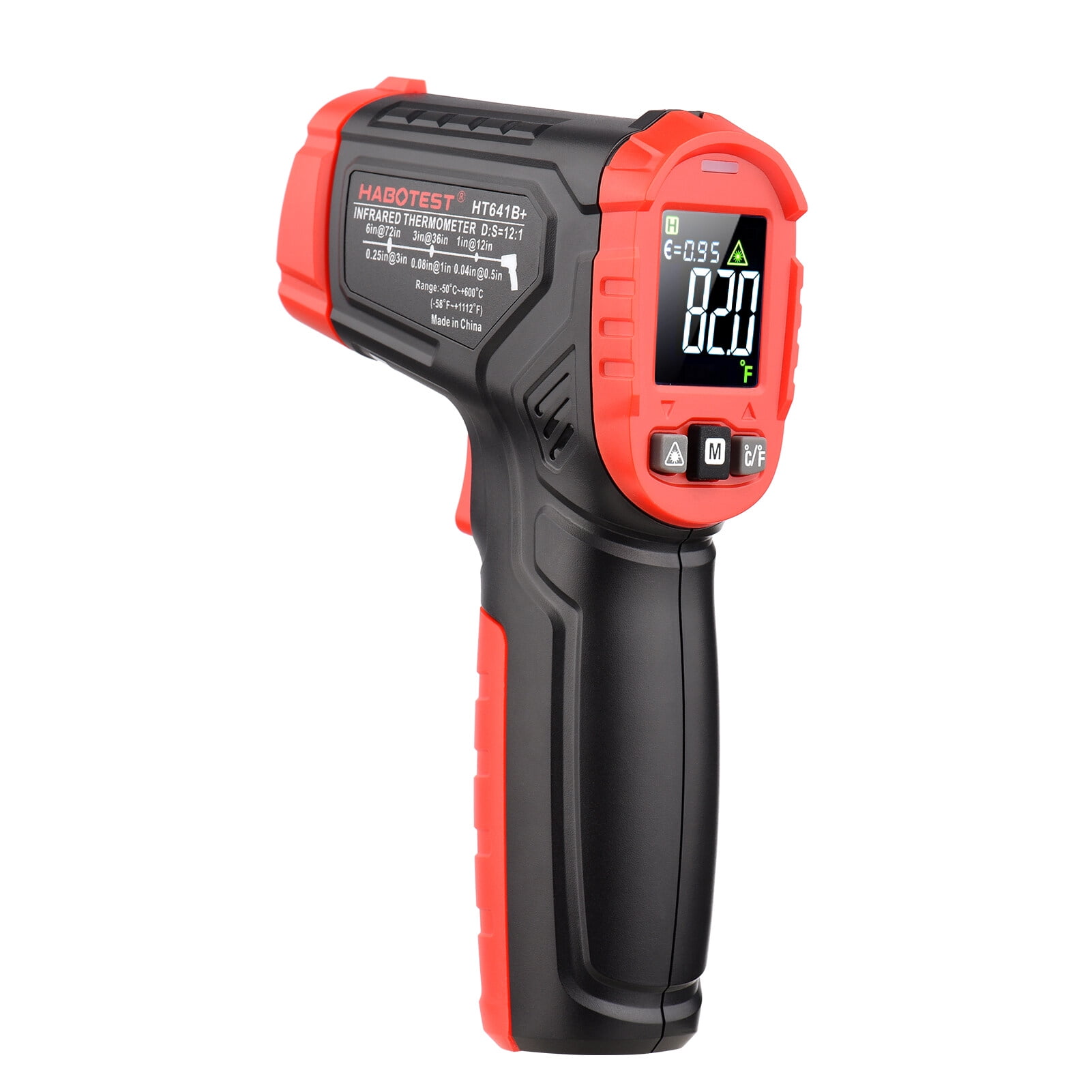 HT641A+ Infrared Thermometer -58~1112℉ Non-contact Digital Handheld ...