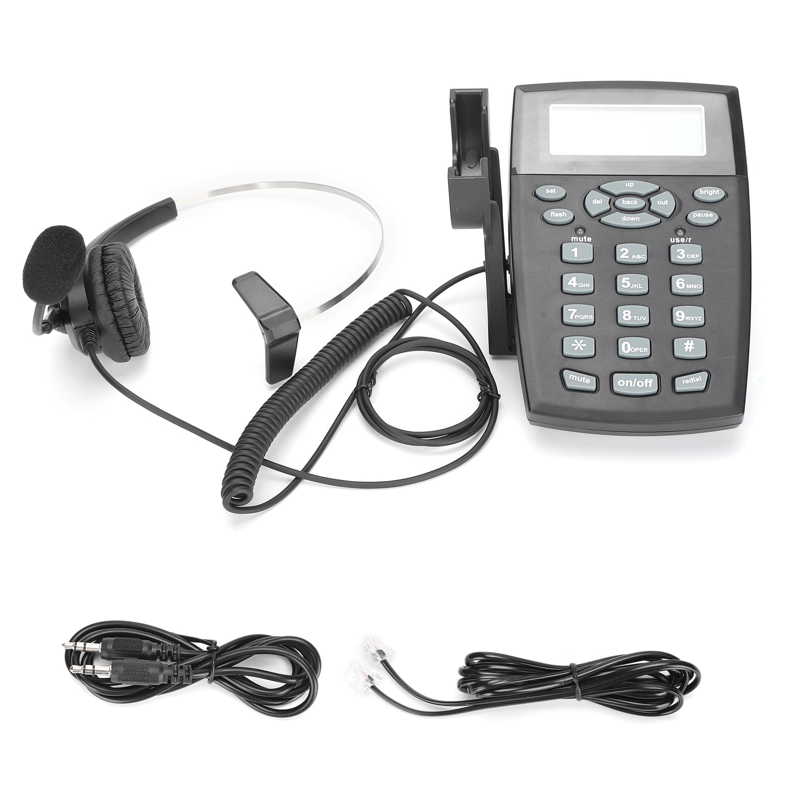 HT810 Call Center Wired Telephone with Omnidirectional Headset Durable ...