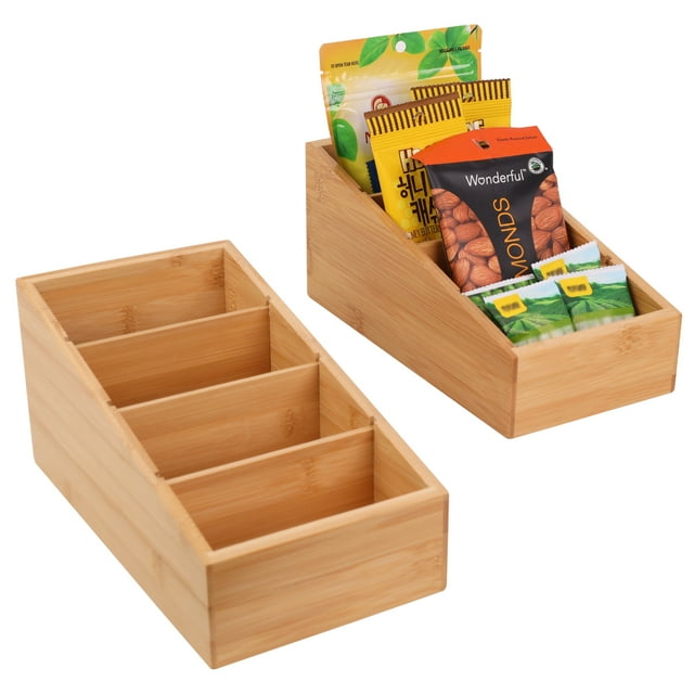 HTB 4-Section Snack Organizer with Removable Dividers for Kitchen ...