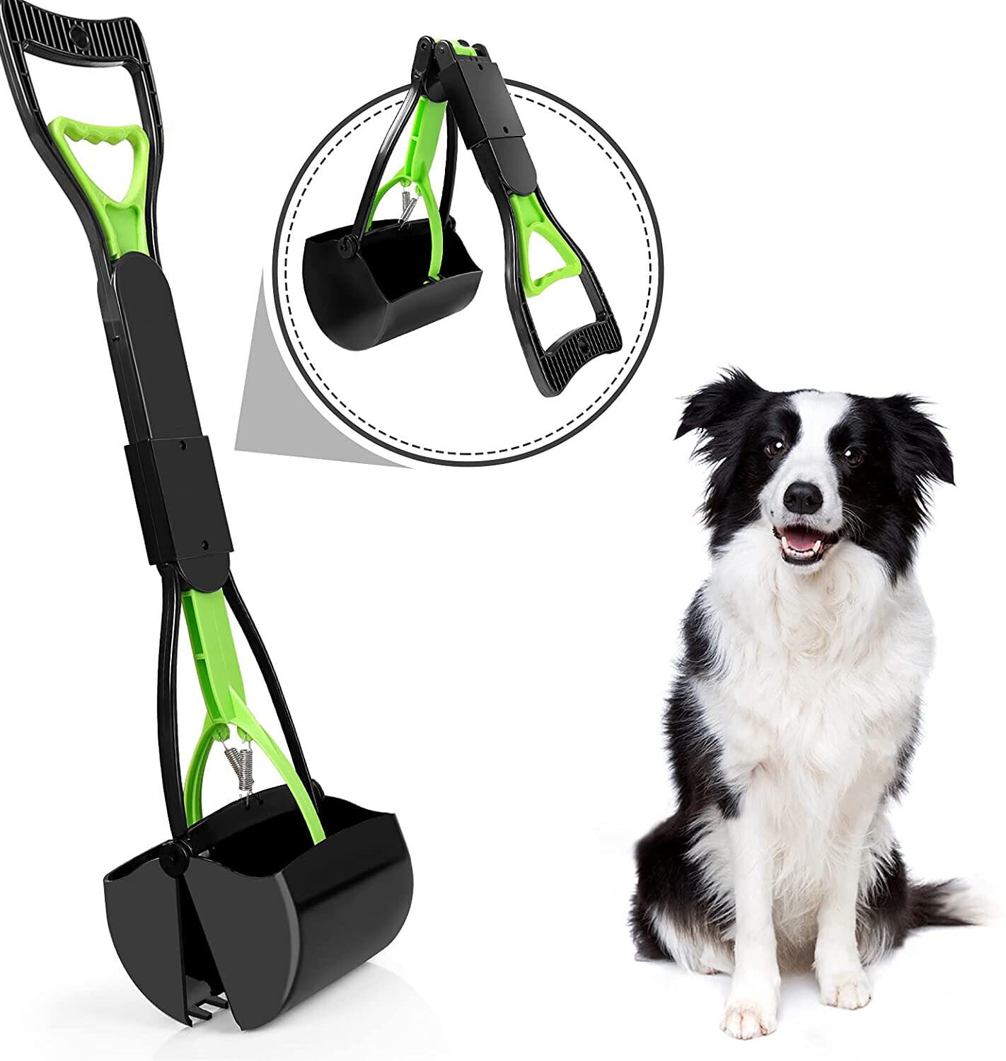 HTB Large Pooper Scooper for Dog-Long Handle Dog Poop Scooper-Pet Waste ...