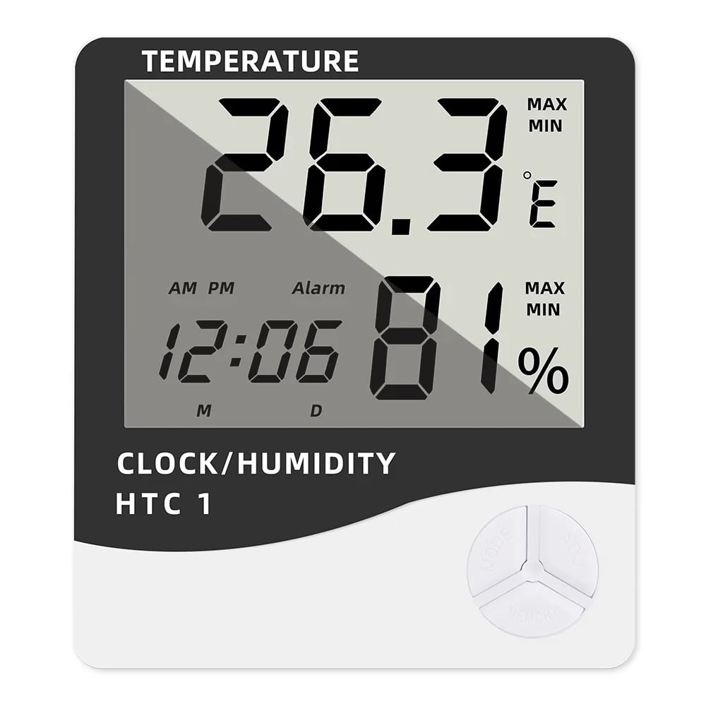 HTC-1 HTC-2 LCD Electronic Digital Temperature Humidity Meter Home ...