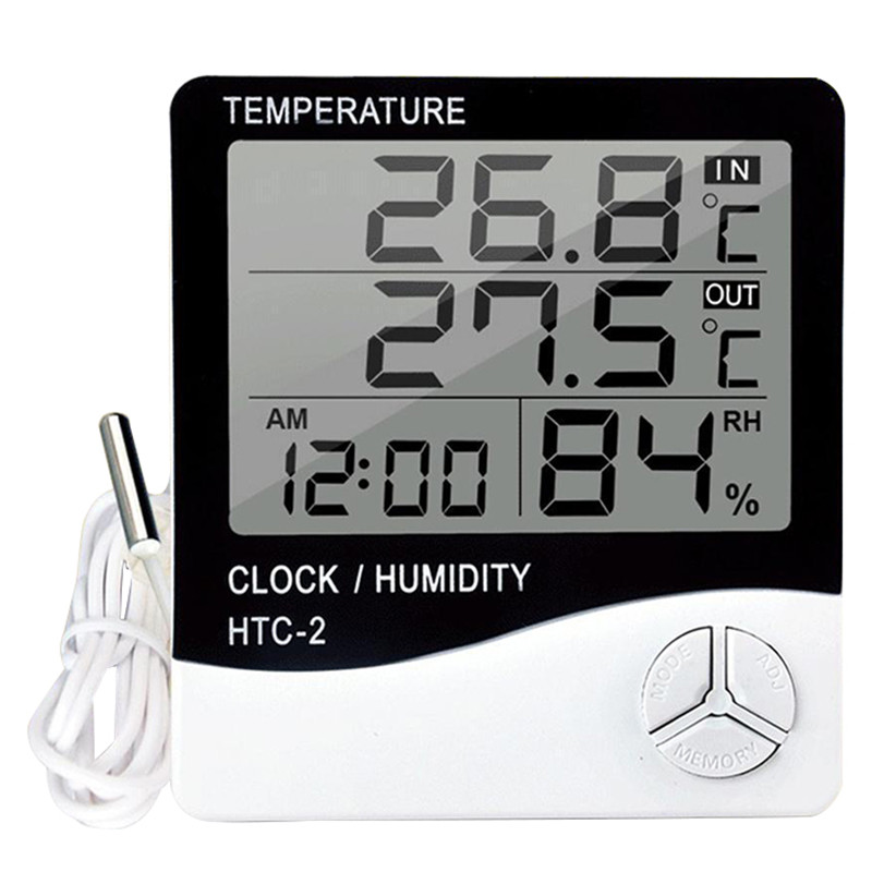 HTC-1 HTC-2 LCD Electronic Digital Temperature Humidity Meter Home ...