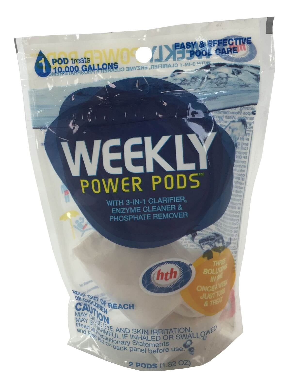 HTH 04111 Swimming Pool Power Pods 3-In-1 Clarifier, Enzymes, Phosphate ...