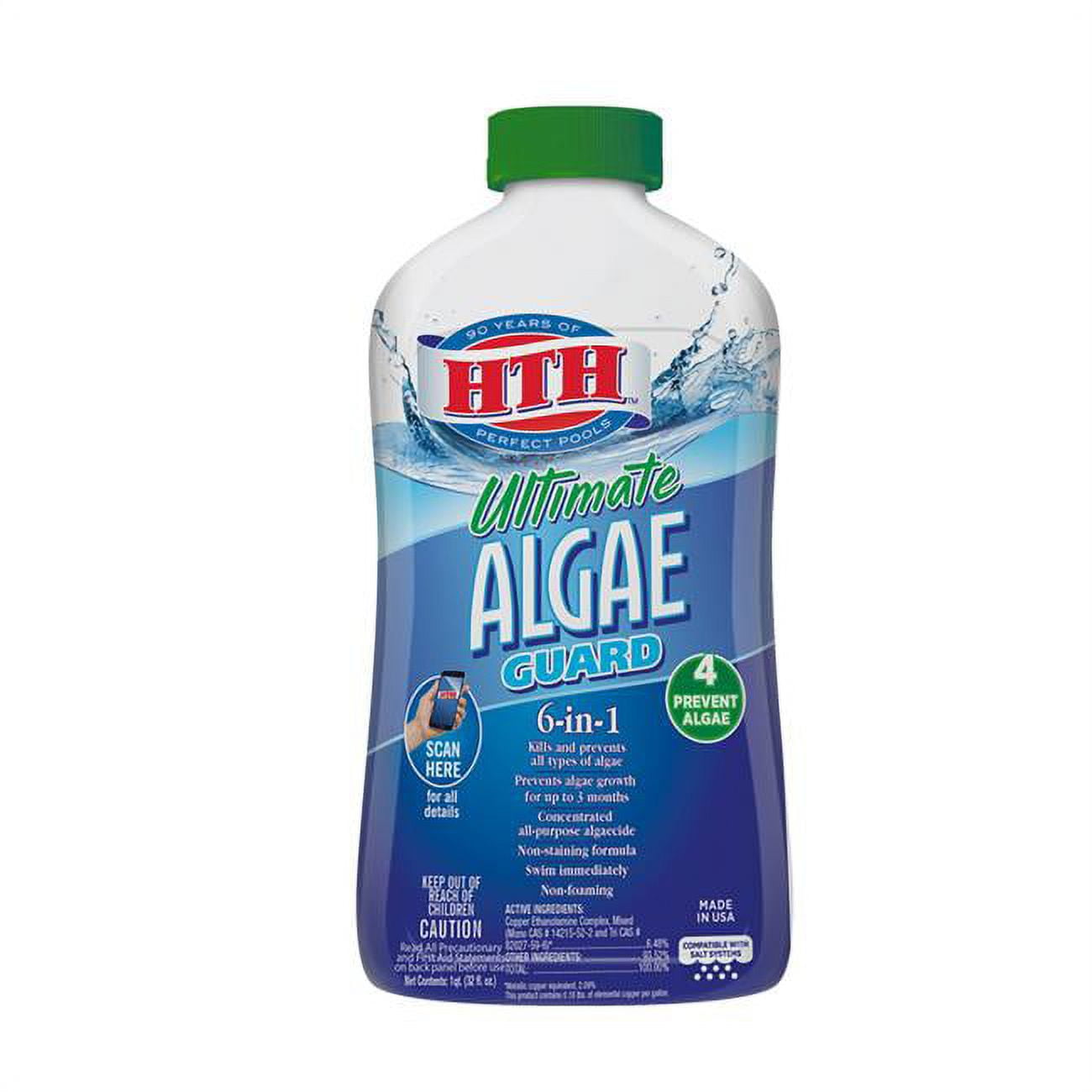 HTH 1 qt. Ultimate Liquid Algae Guard - Pack of 4 - Walmart.com