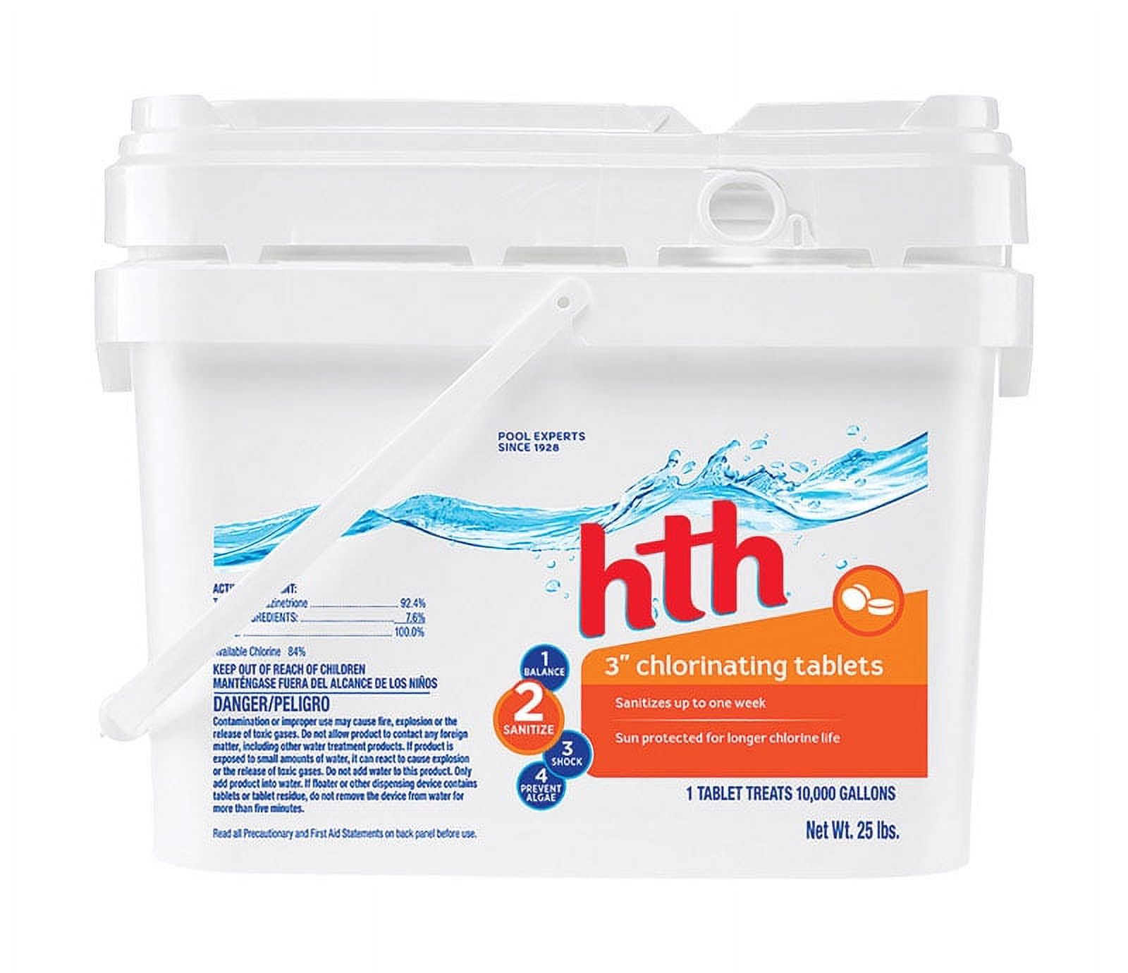 HTH 3"CHLOR TABS 25LB - Walmart.com