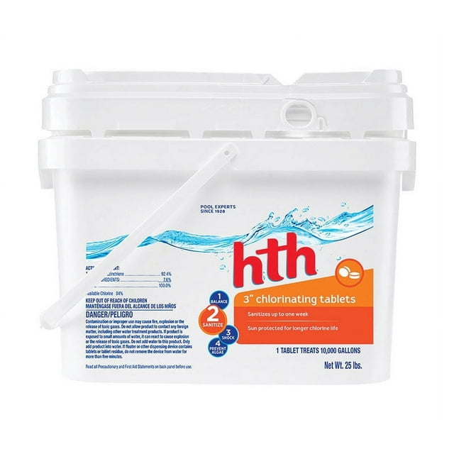 HTH 3"CHLOR TABS 25LB - Walmart.com