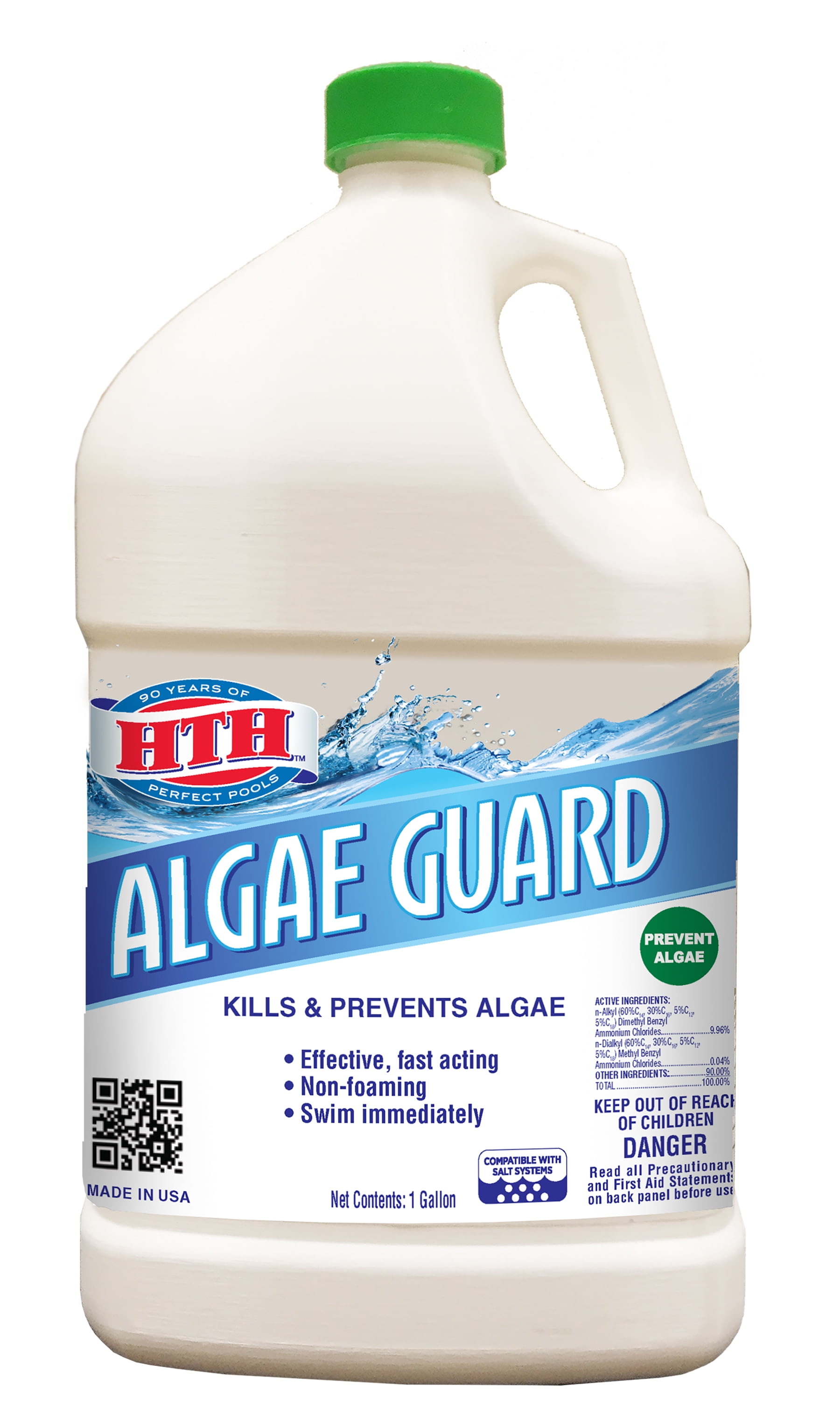 HTH Algae Guard 1 Gallon, Clarifying Treatment, Salt Water Cleaner ...