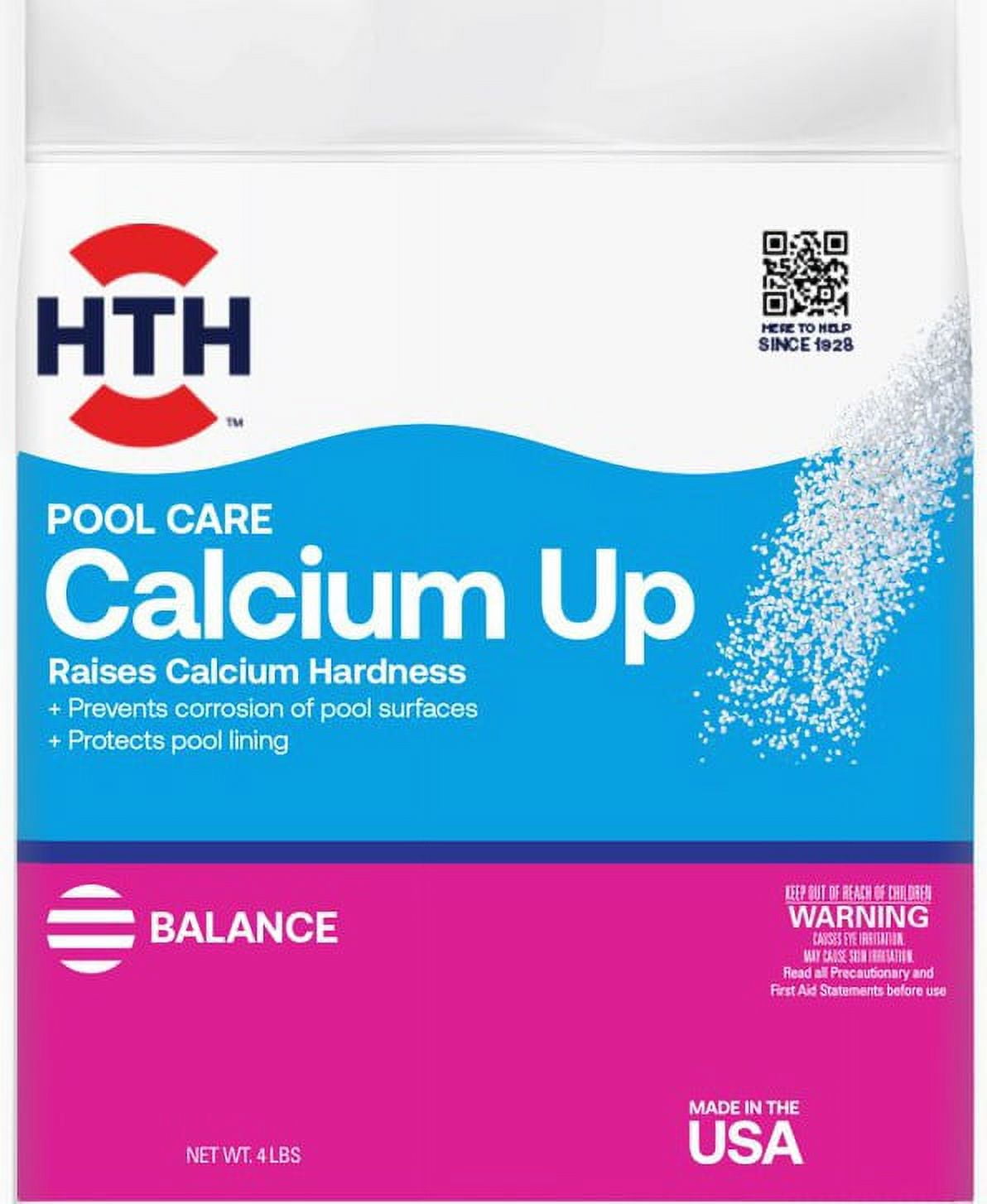 HTH Pool Care Calcium Hardness up for Swimming Pools, Granules, 4 lbs ...