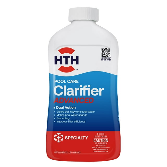 HTH Pool Care Advanced Clarifier, 32 fl. oz - Pool Water Treatment for ...