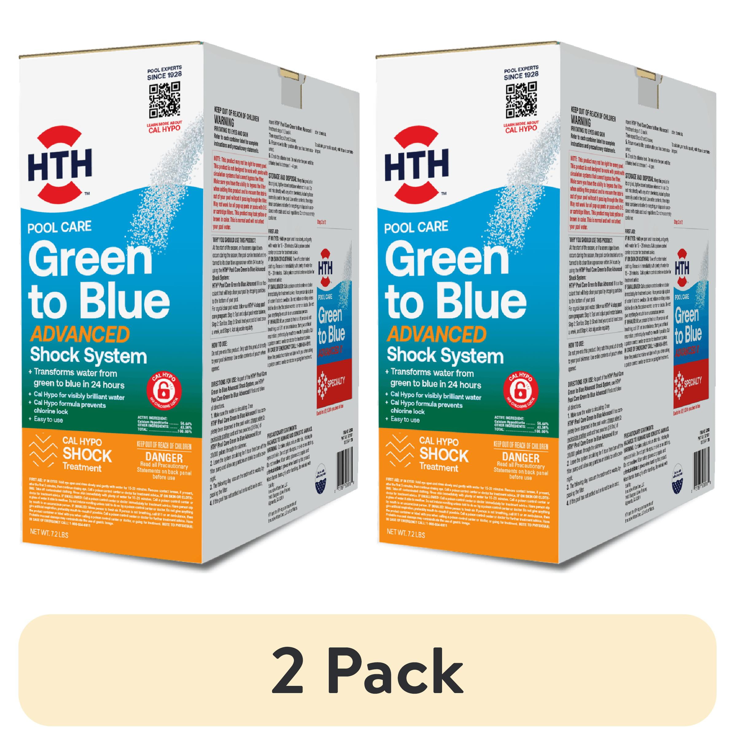 (2 pack) HTH Pool Care Green to Blue Advanced Shock System for Swimming ...