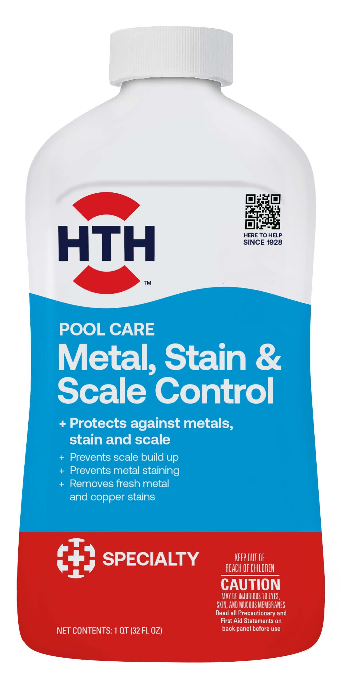 HTH Pool Care Metal & Stain Defense, Salt Water Control for Swimming ...