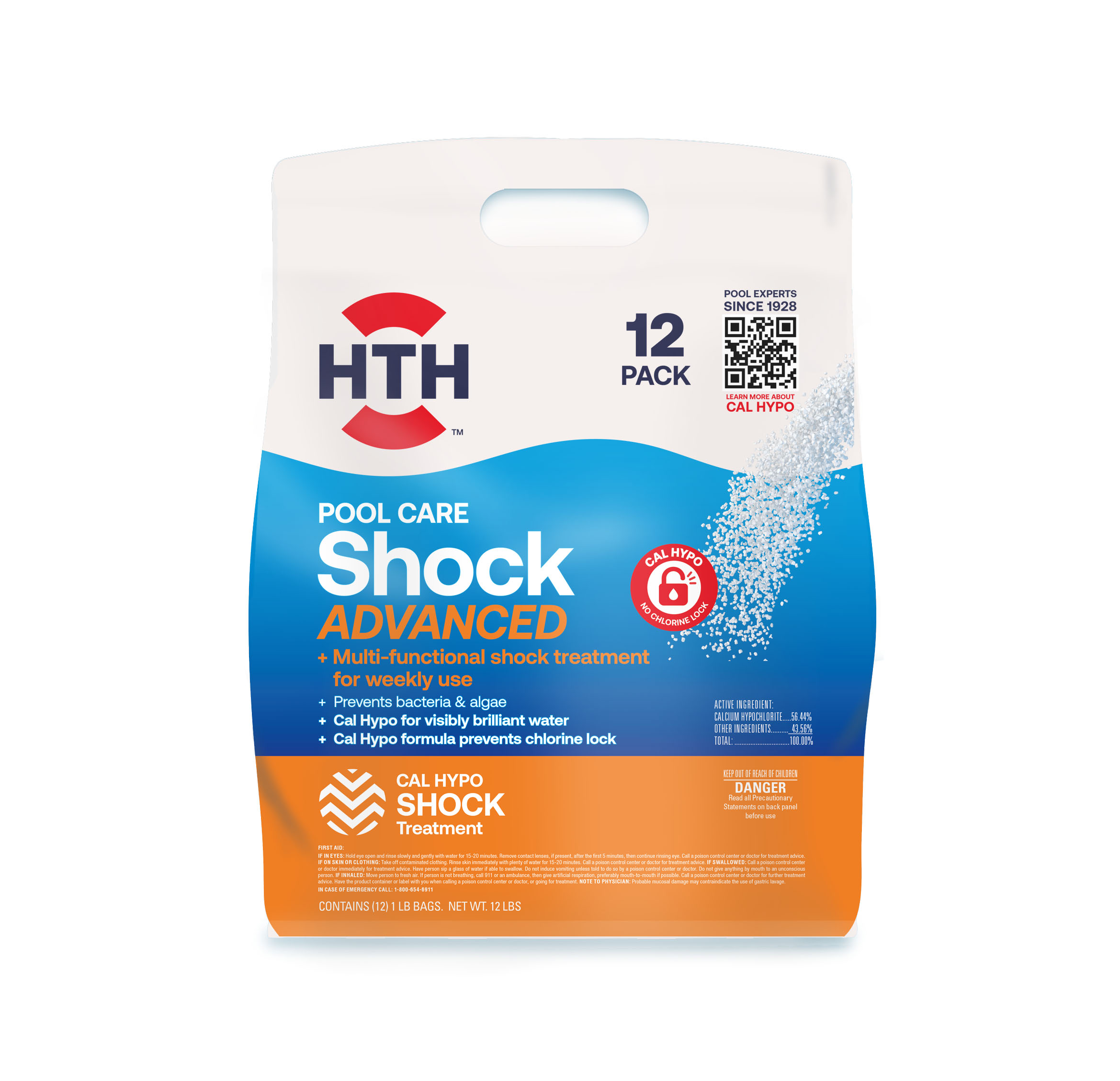 Dry Tec 68% Calcium Hypochlorite Granular Swimming Pool Shock - 12 lb ...