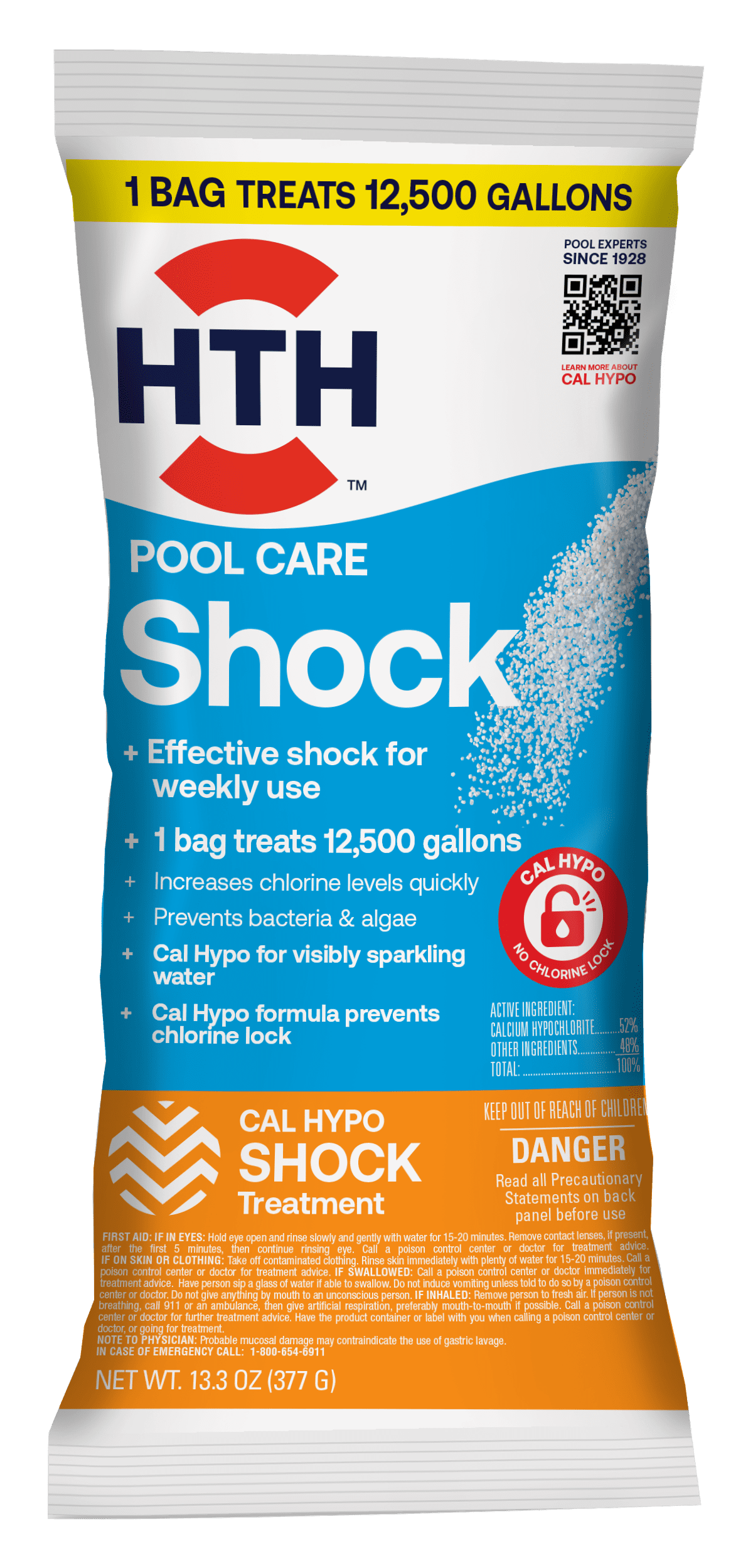 HTH Swimming Pool Care Shock Chemical, Chlorine Boosting Granules, 13.3 ...