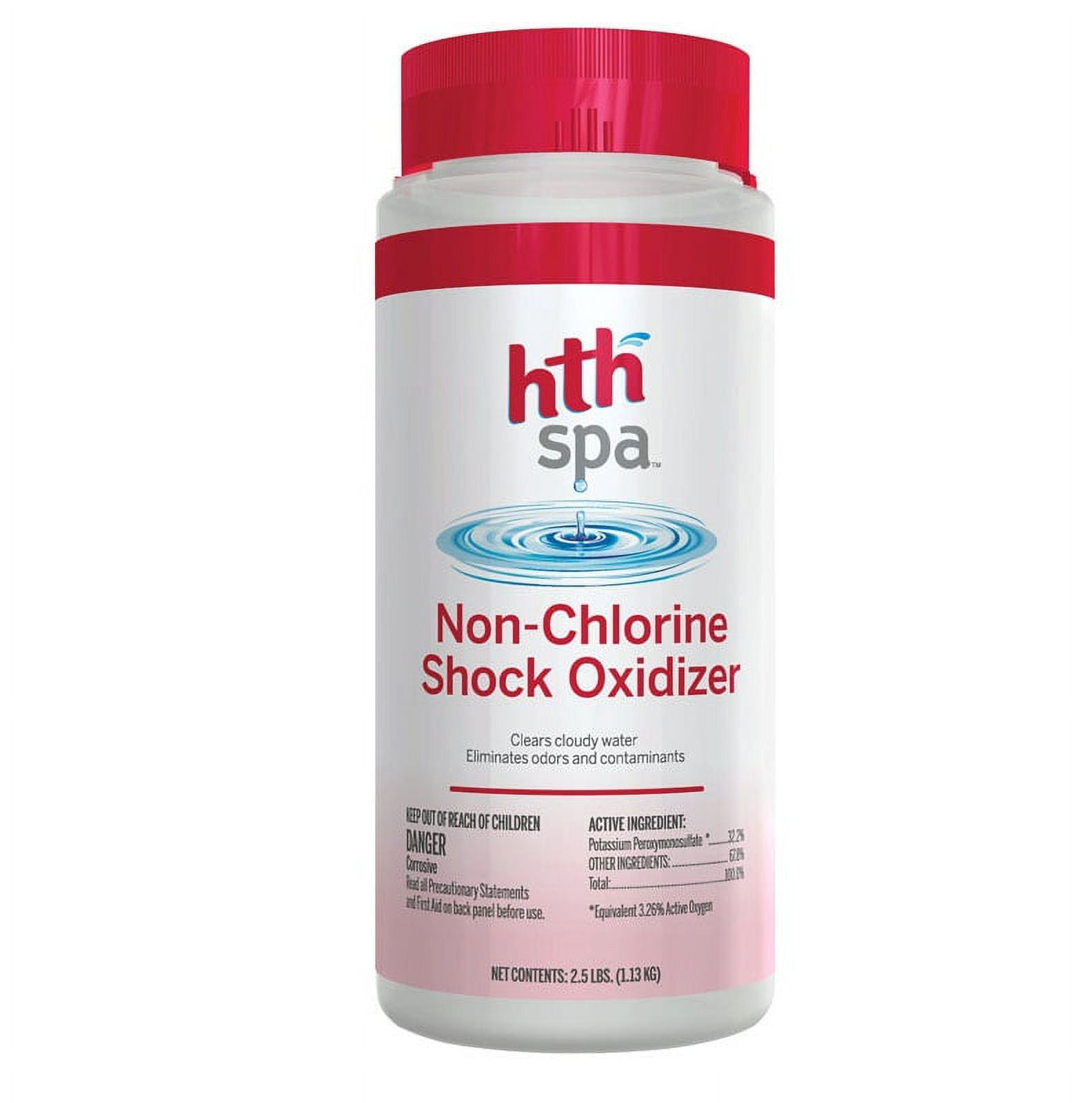 HTH Spa 86237 Non-Chlorine Shock Oxidizer Spa and Hot Tub Cleanser, 2.5 ...