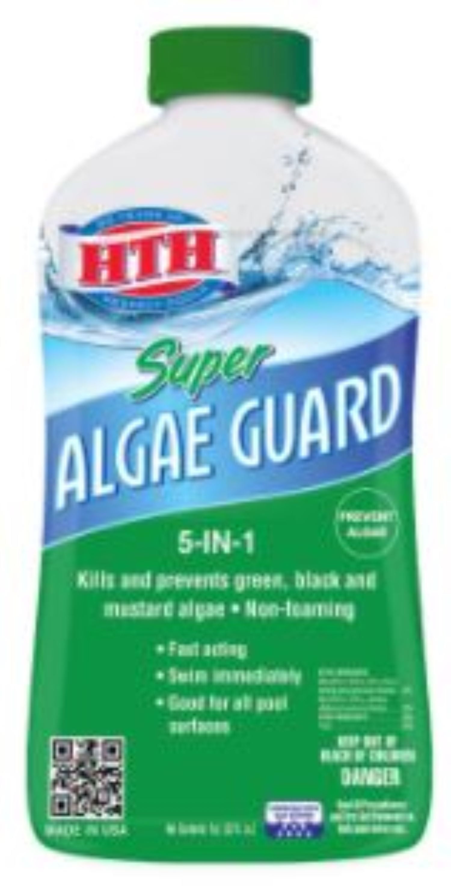 HTH Super Algae Guard 5-in-1: Algae Killer, Preventer, Pool Cleaner, 1 ...