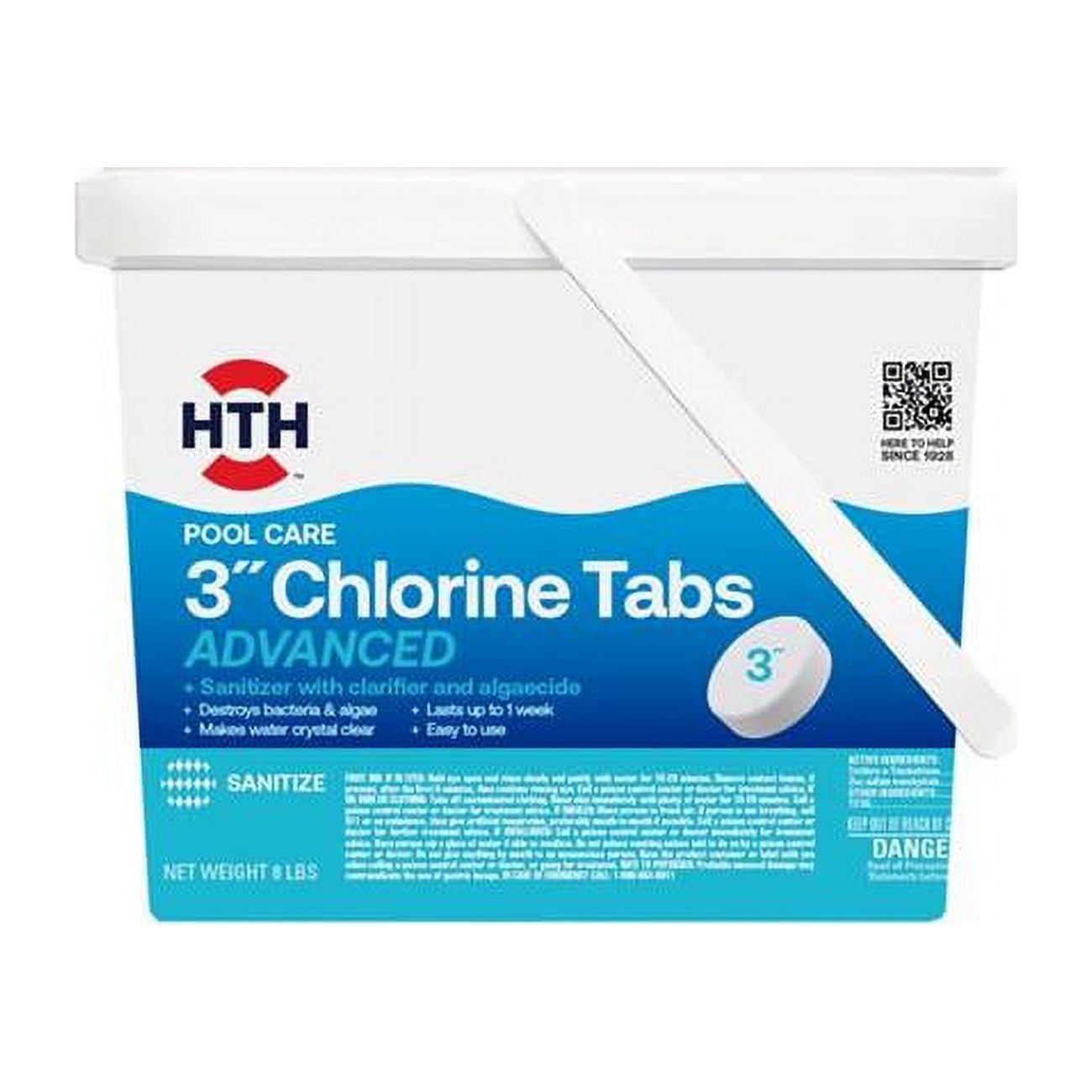 HTH Advanced Pool Care Chlorine Tablets, Long Lasting, 8 lb - Walmart.com