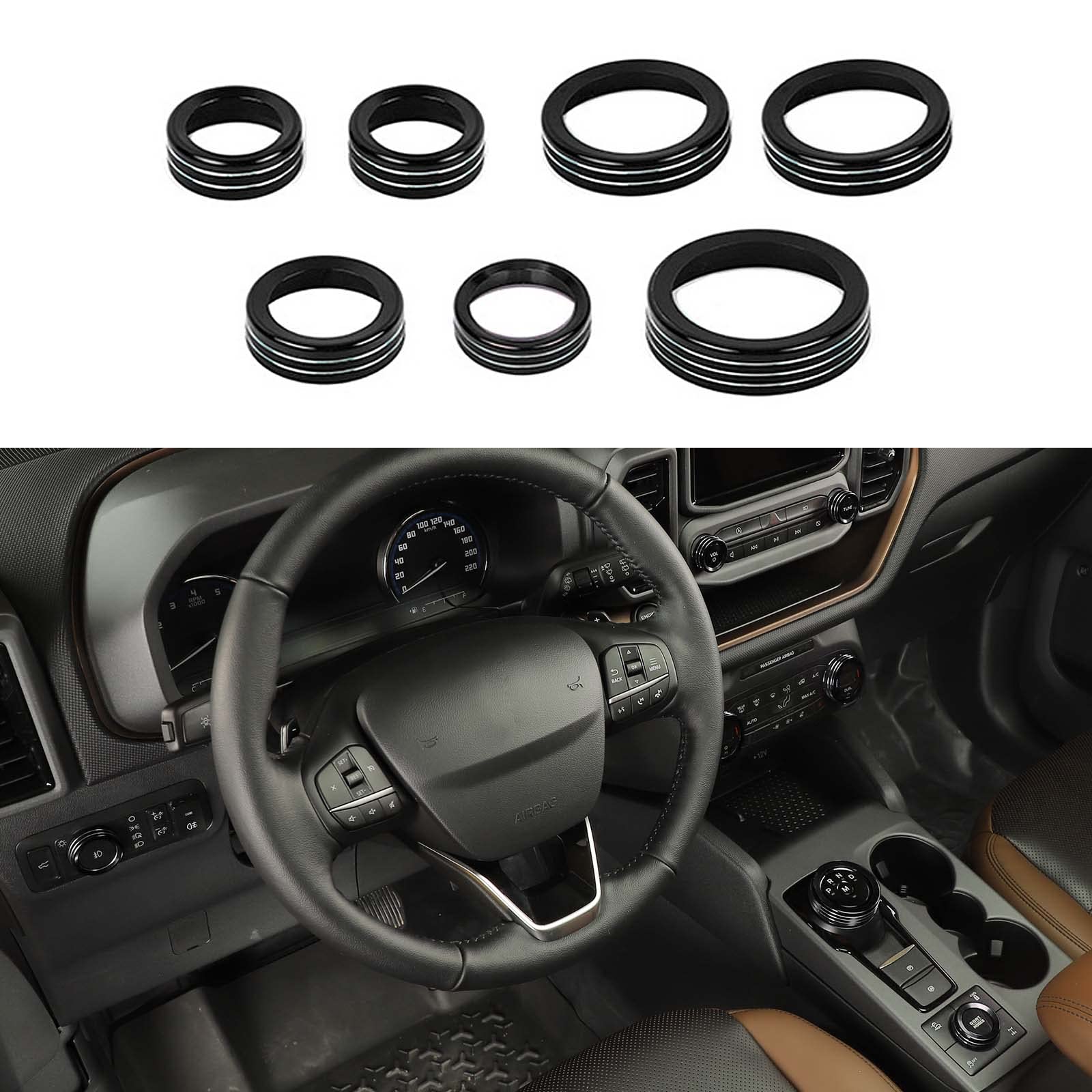 HTHE Center Console Switch Ring Kits Audio Switch,Headligh Control Switch,4WD Control Switch ...