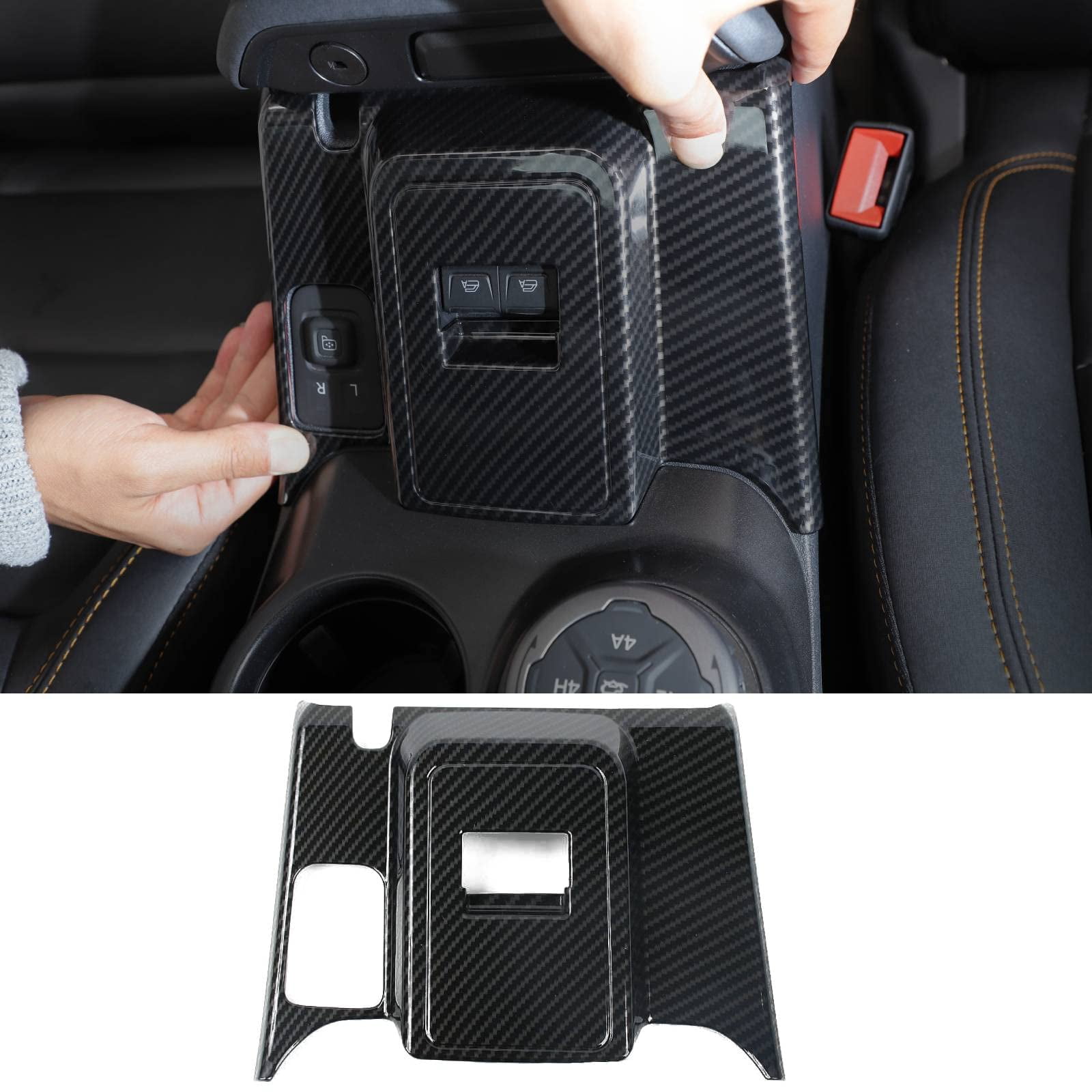 HTHE for Ford Bronco CM31 Center Console Gear Window Control Panel Cover for Ford Bronco 2021 ...