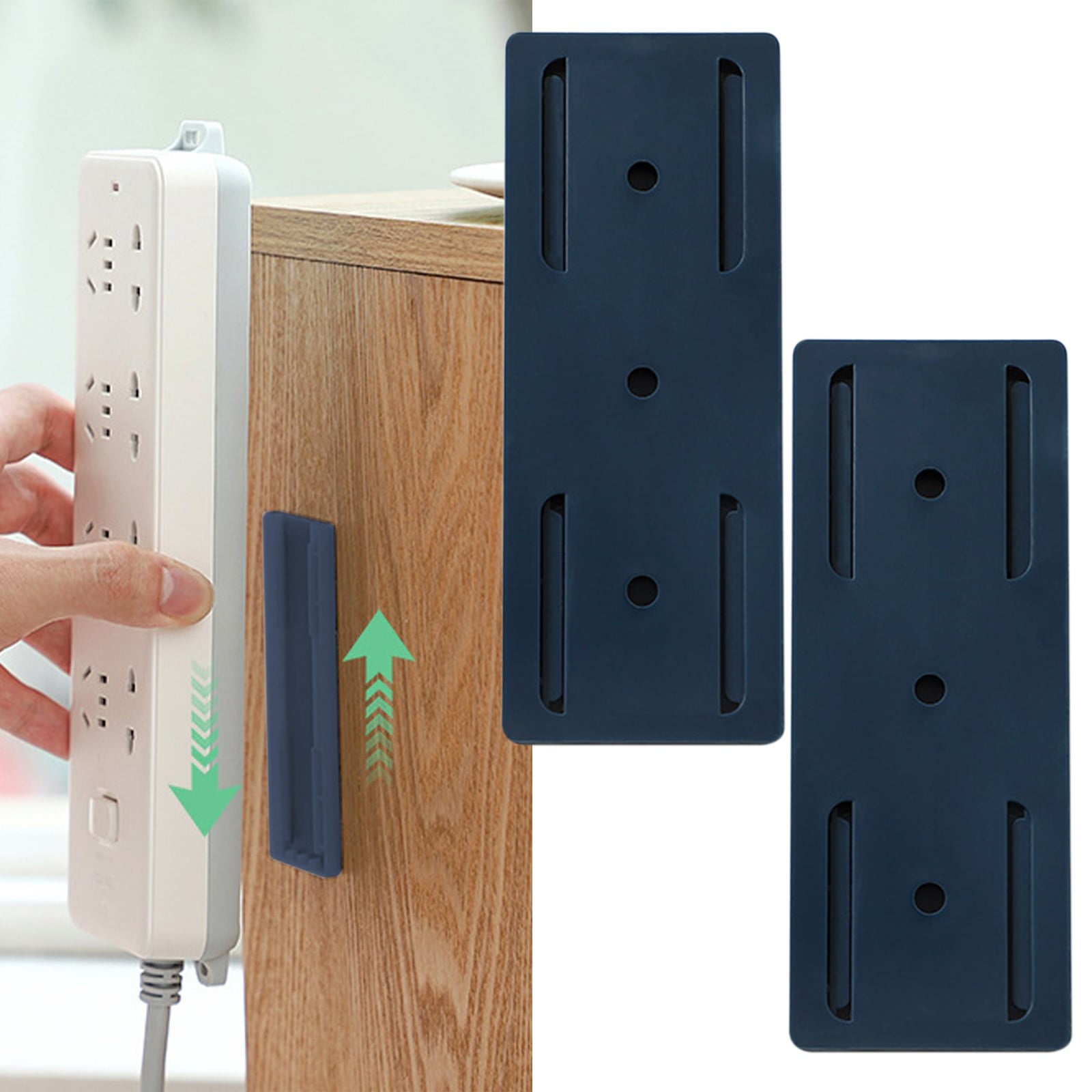 HTHJSCO 2X Retainers,2 Pcs Self Adhesive Desktop Socket Fixer Adhesive ...